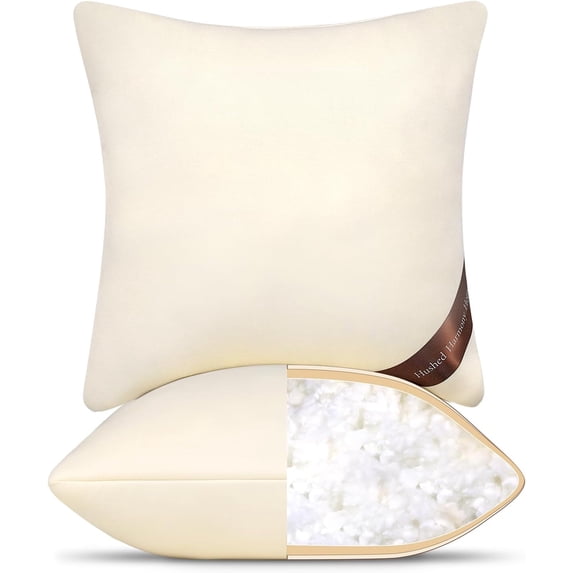 14x14 Pillow Inserts Set of 2- Shredded Memory Foam Pillow Forms - 3 ...