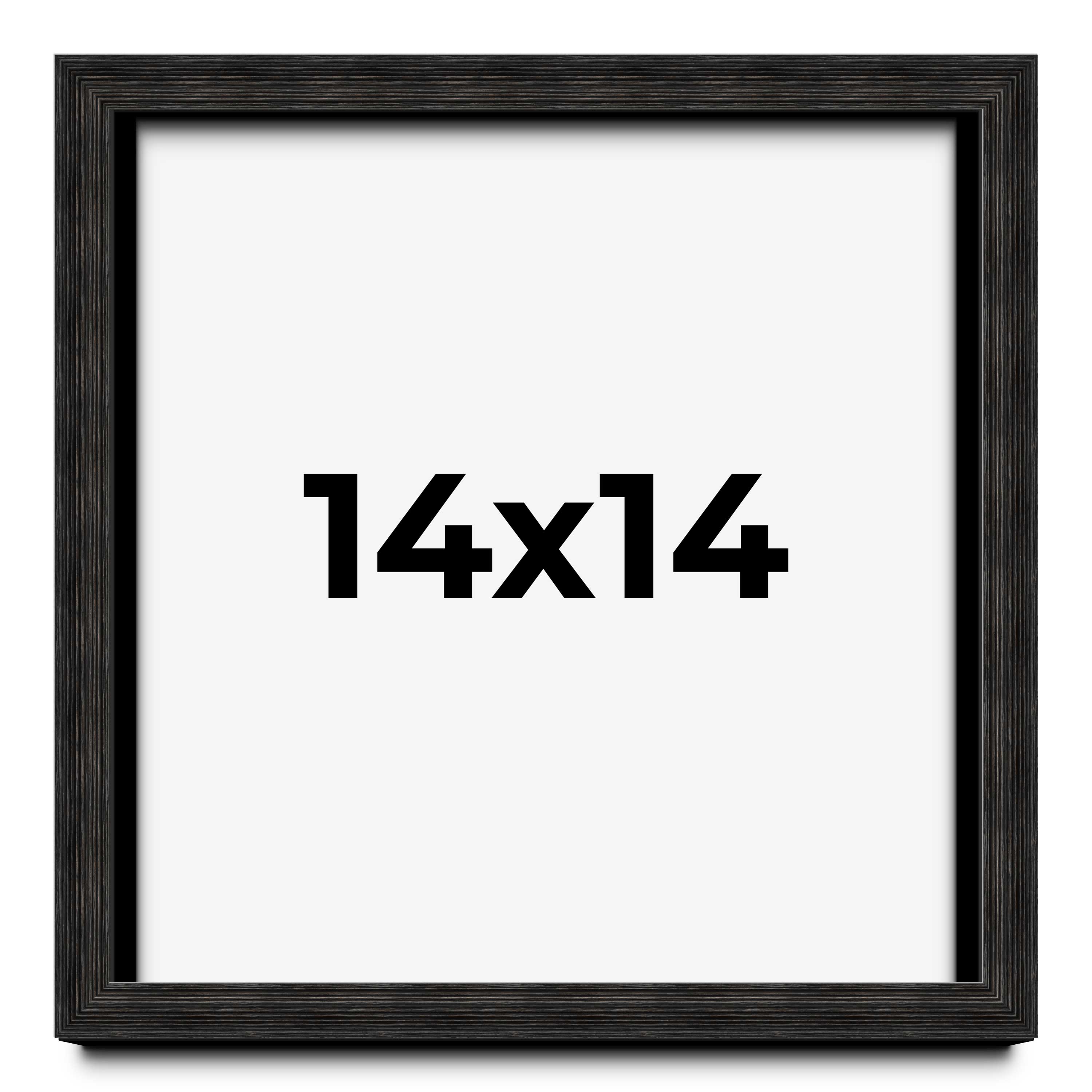 14x14 Shadow Box Black Rustic Barnwood Display Frame | 1.125 Inch Deep ...