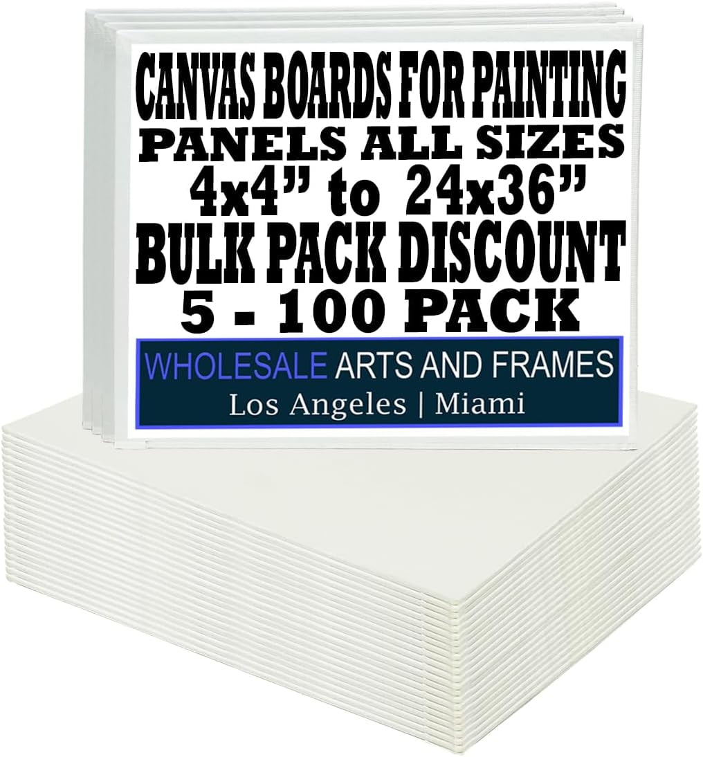 14x14 White Canvas Boards for Painting Bulk 24 Pack.Paint Canvases for ...
