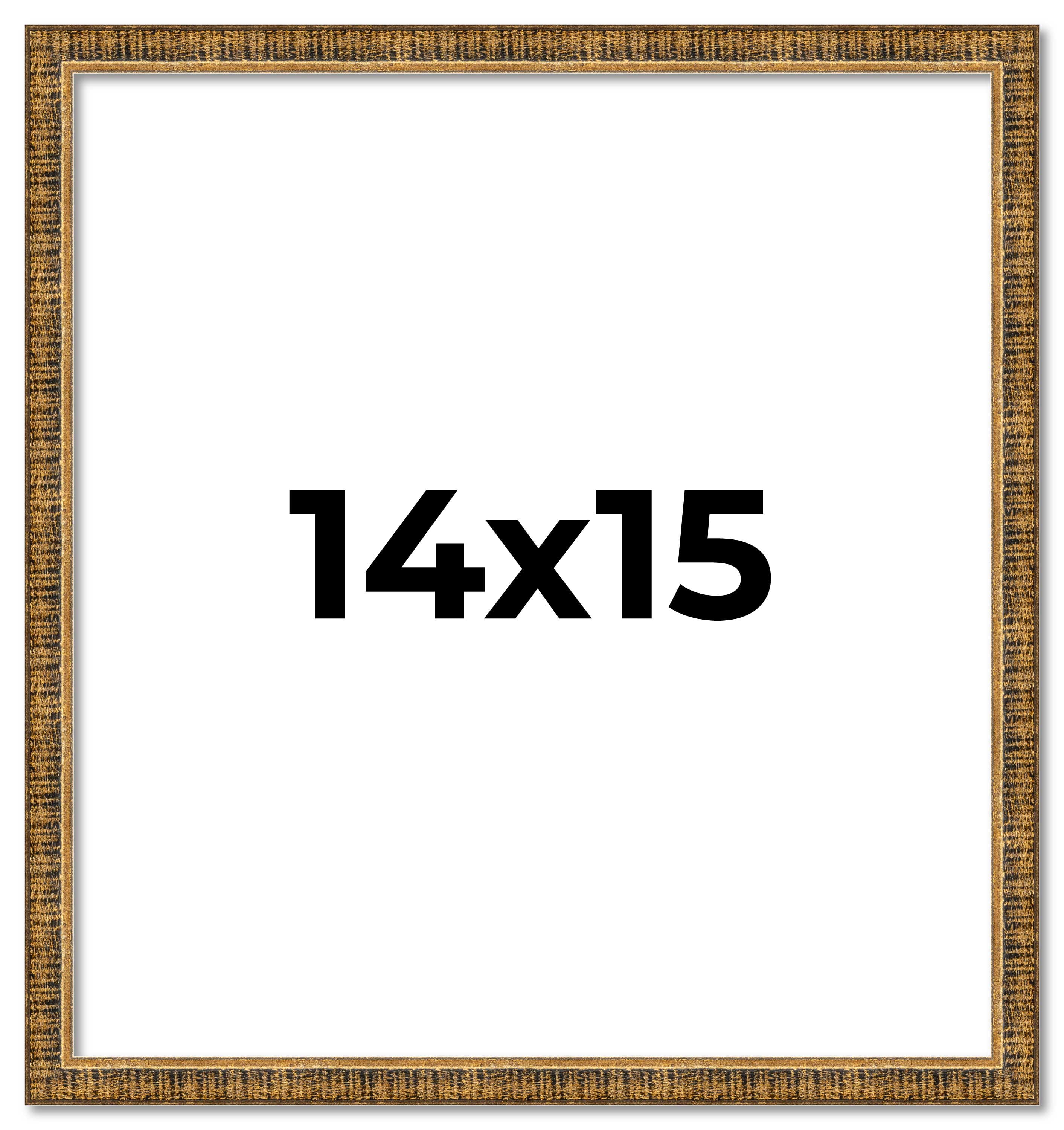 14x15 Frame Gold Solid Wood Picture Frame - Complete Modern Photo Frame ...