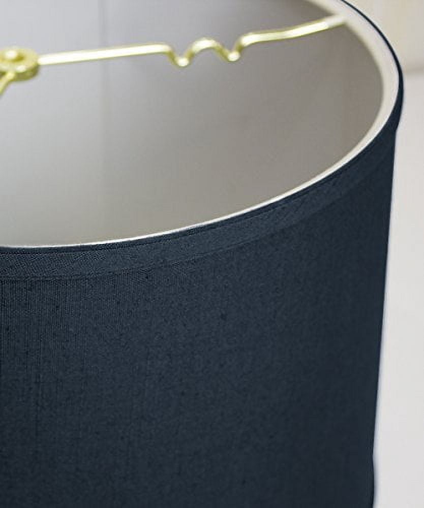14x16x10 Shallow Drum Hard Back Textured Slate Blue Lampshade with ...