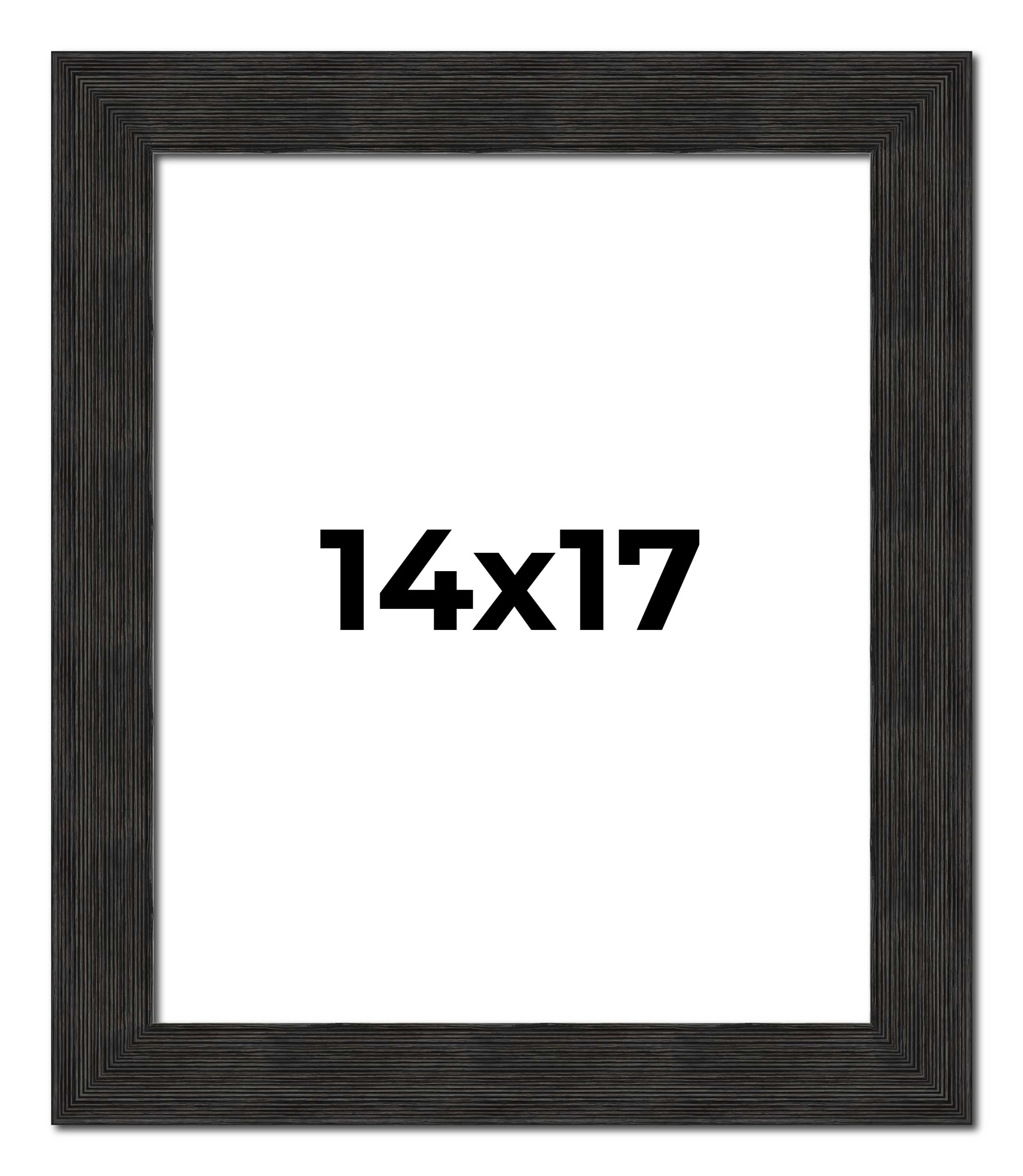 14x17 Contemporary Black Picture Frame - UV Acrylic, Foam Board Backing ...