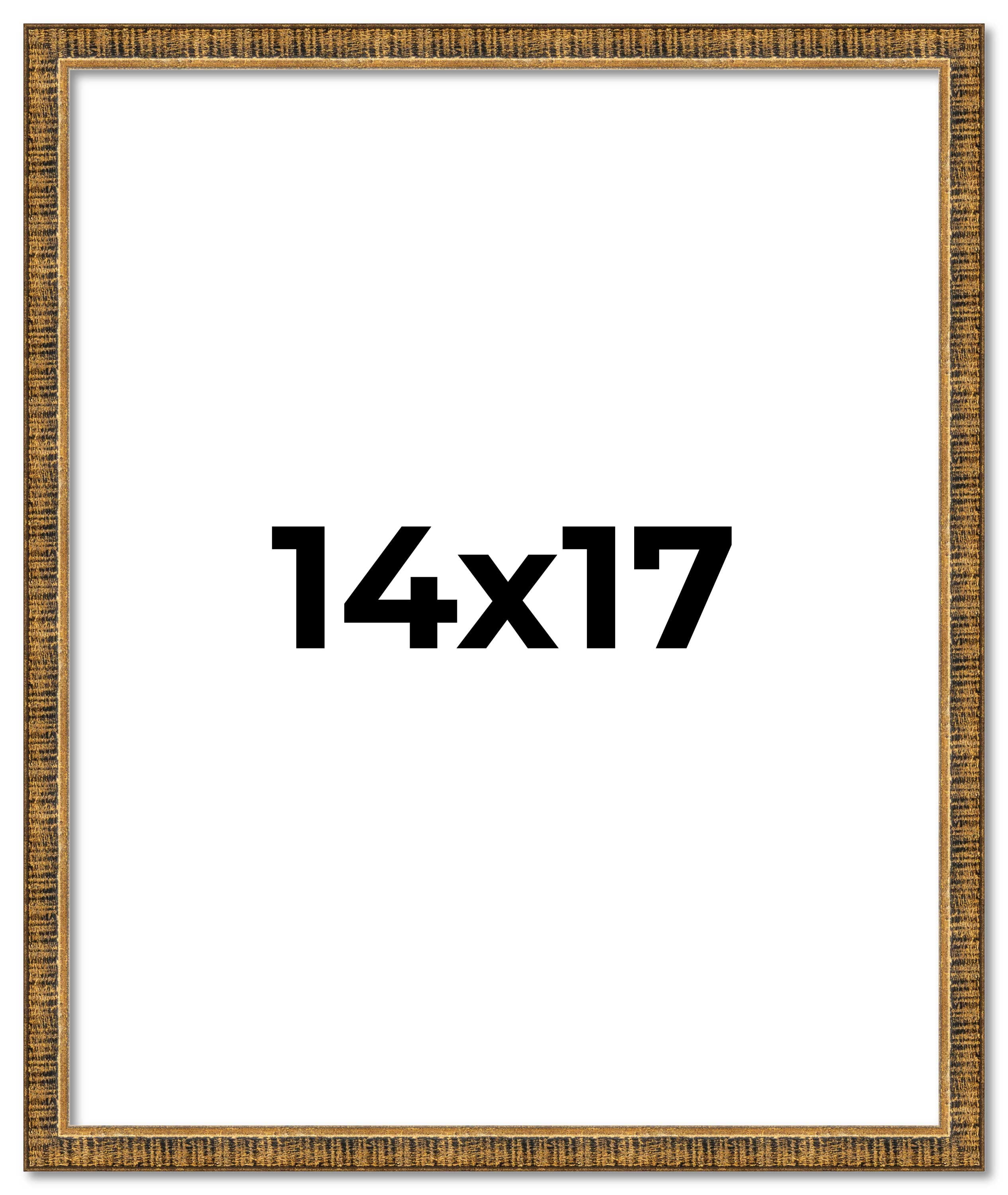 14x17 Frame Gold Picture Frame - Complete Modern Photo Frame Includes ...