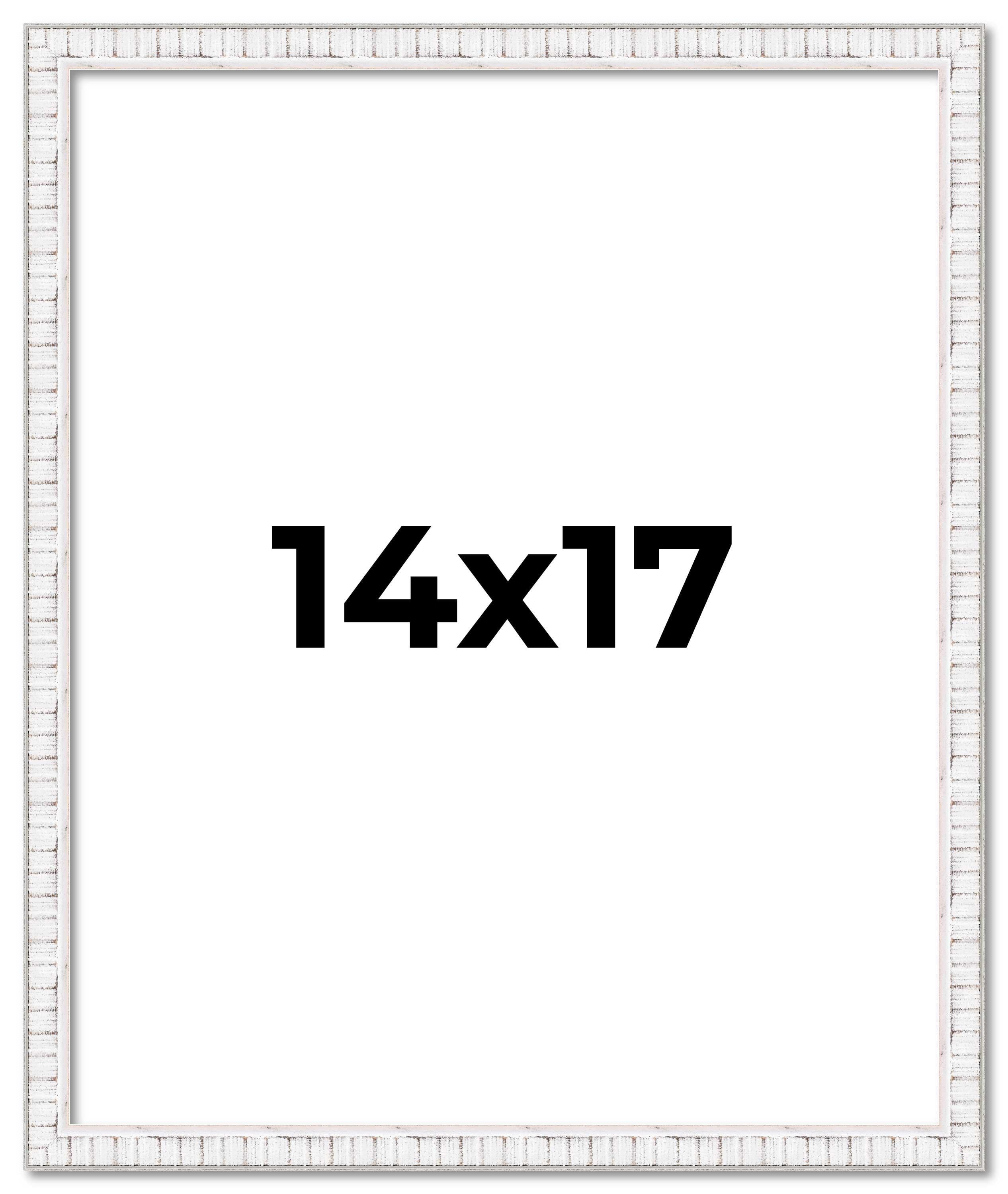 14x17 Frame White Scuffed Rustic Solid Wood Picture Frame | 0.75 Inch ...