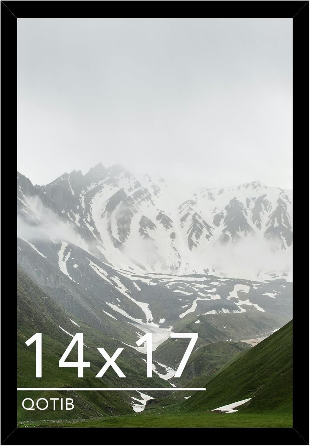 14x17 Picture Frame Black for Wall Mounting, Horizontal and Vertical ...