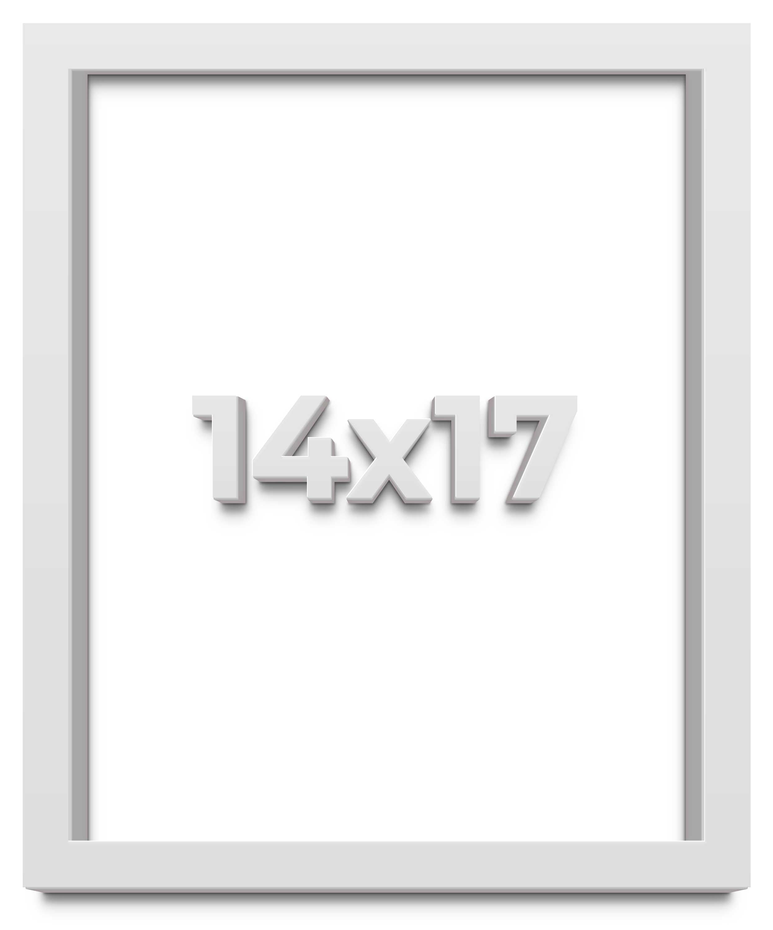 14x17 Shadow Box High Gloss White Display Frame | 1.625 Inches Deep | 1 ...