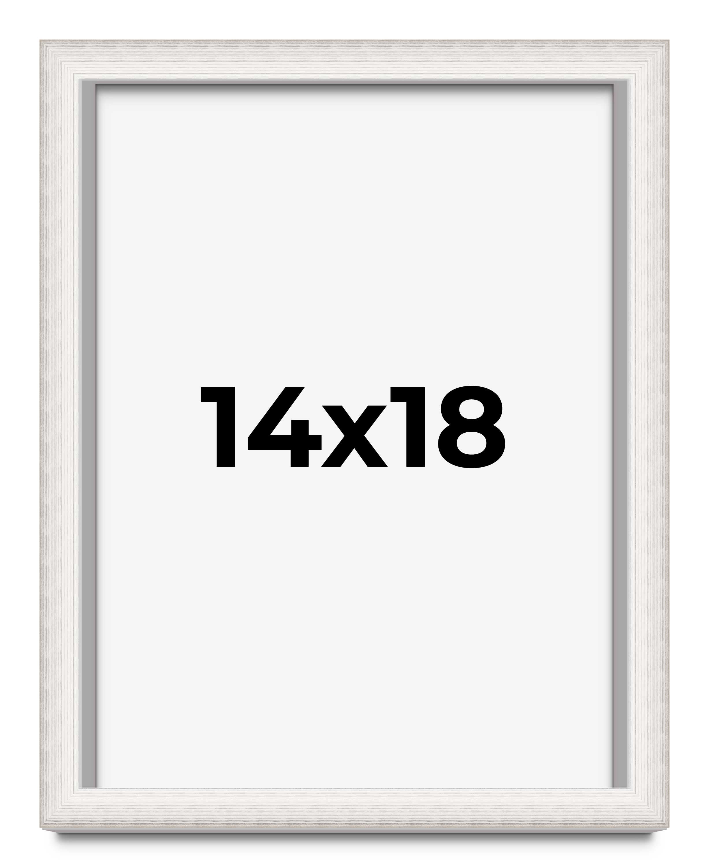 14x18 Shadow Box Silver Brushed Striped Display Frame | 1.625 Inches ...