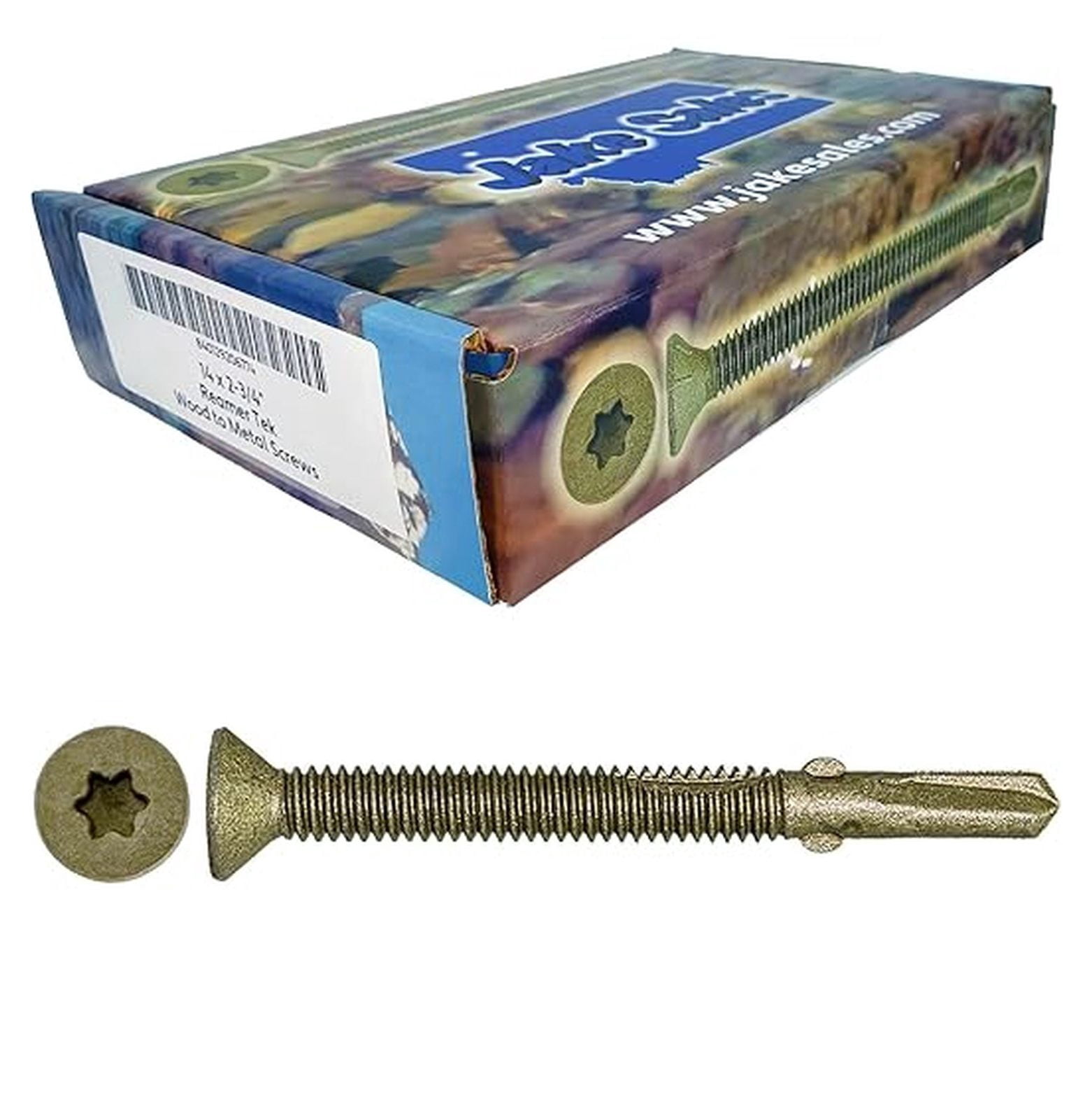 14x2-3/4 Reamer Tek Torx/Star Head Self-Drilling Wood to Metal Screws ...