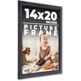 14x20 - 14 x 20 Contemporary Black Solid Wood Frame with UV Framer's ...