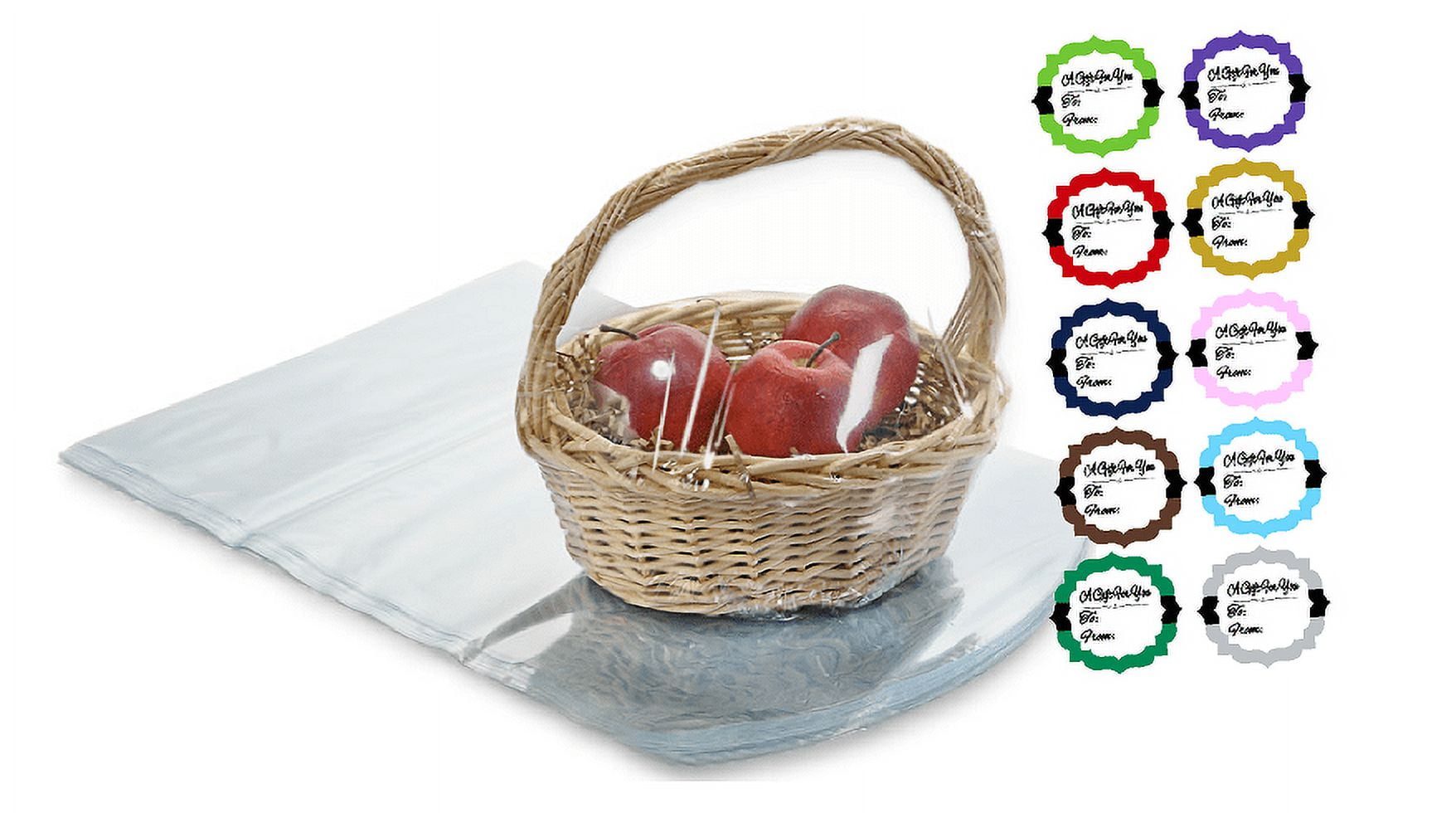 14x20" Clear Shrink Bags Basket Size Gift Packaging Cello / Cellophane ...