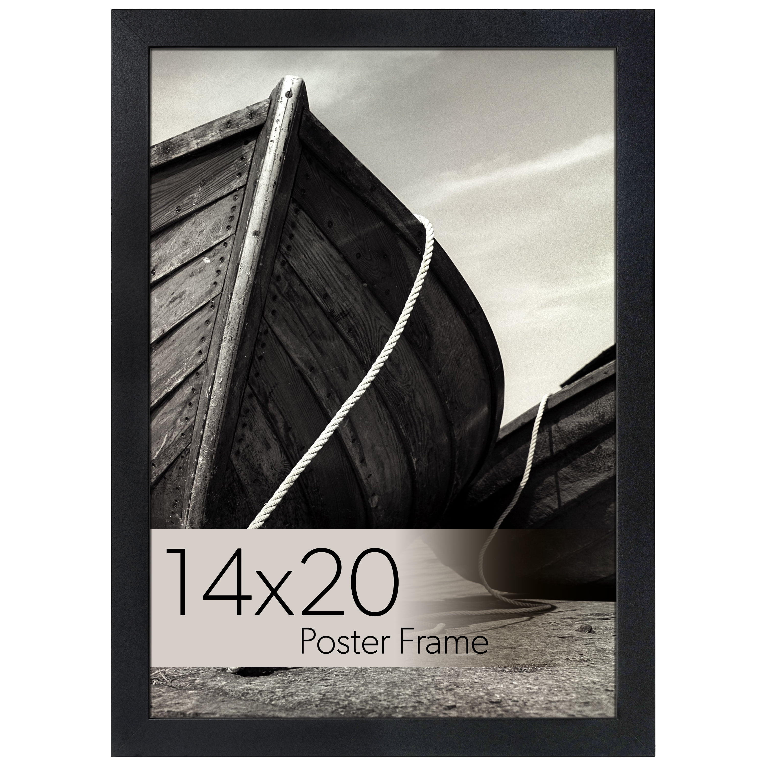 Craig Frames 14x20 Black Picture Frame, Wall Hanging, Vertical or ...