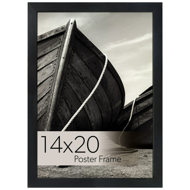 14x20 Black Picture Frame, Wall Poster Display w/ Hardware, Vert/Horiz ...