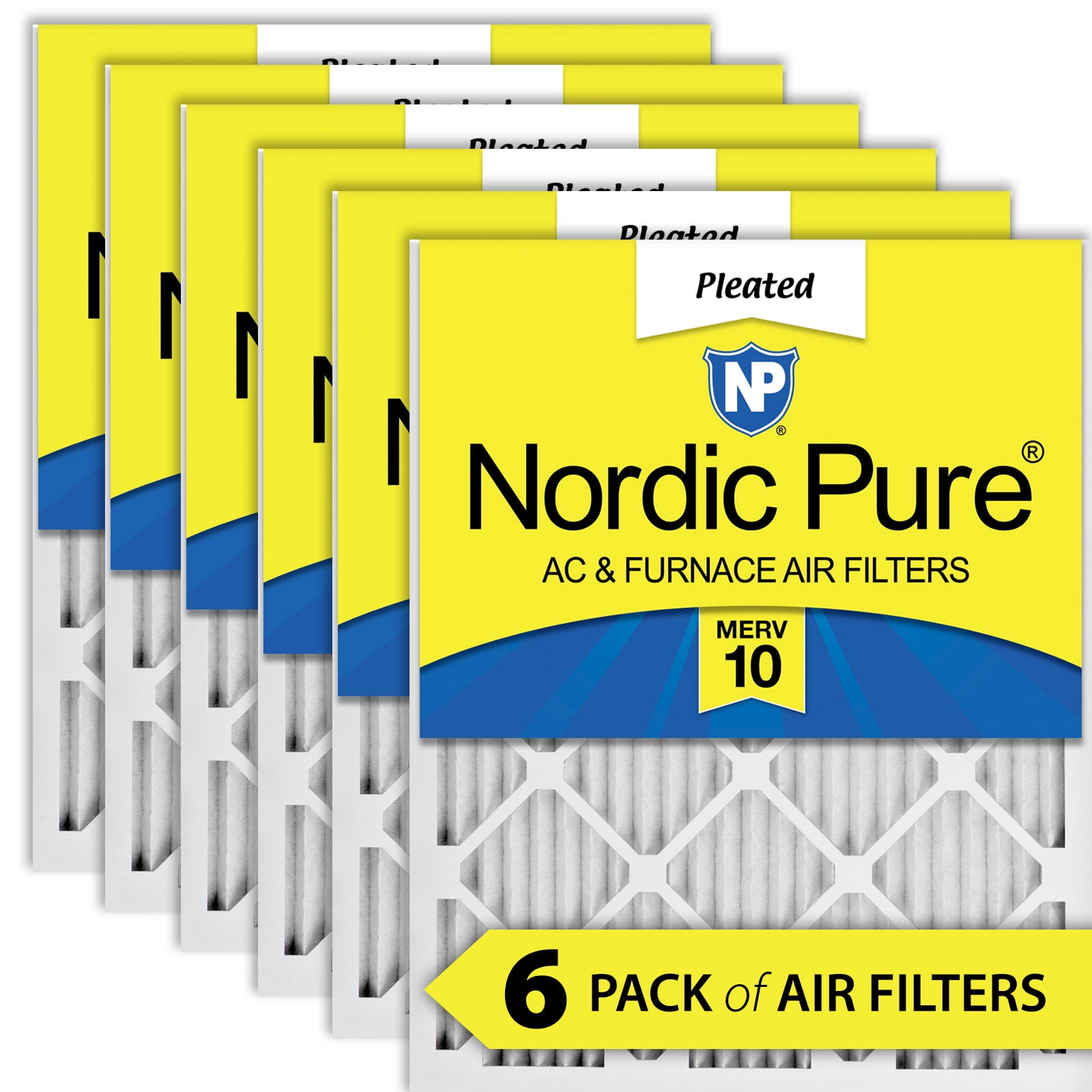 14x20x1 13 1 2x19 1 2 Pleated MERV 10 Air Filters 6 Pack Walmart 14x20x1-13-1-2x19-1-2-pleated-merv-10-air-filters-6-pack-walmart