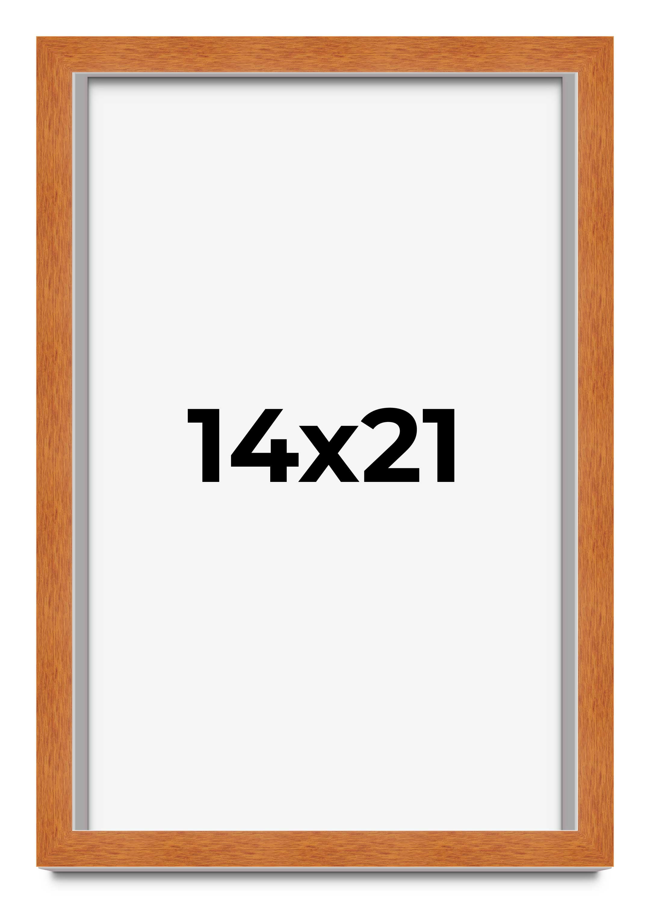 14x21 Shadow Box Frame Brown | 0.875 Inches Deep Real Wood Contemporary ...