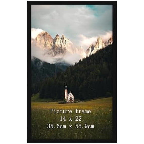 14x22 Picture Frame Black, 14 by 22 Thin Poster Photo Frame for Wall ...