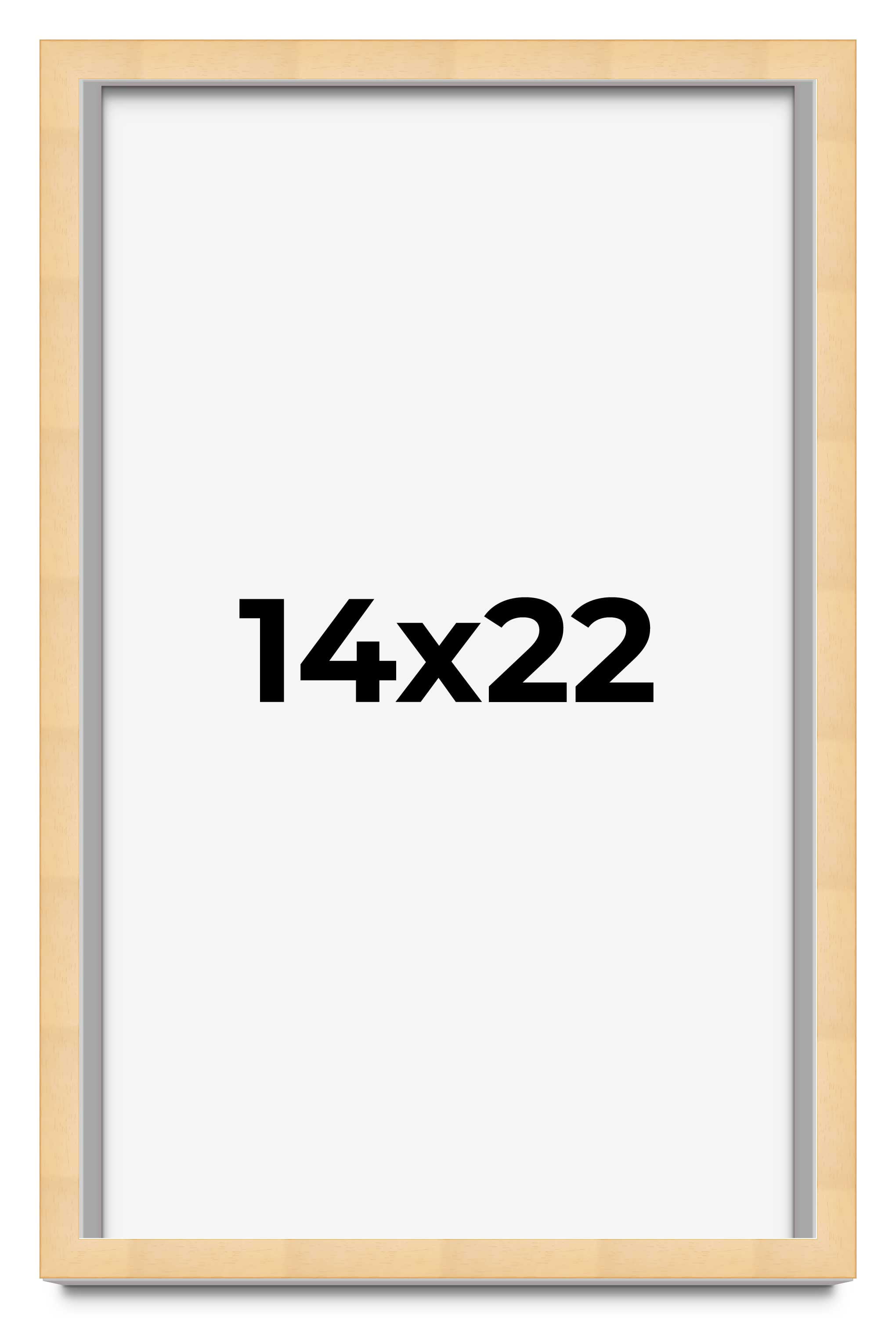 14x22 Shadow Box Frame Brown | 0.875 Inches Deep Real Wood Contemporary ...