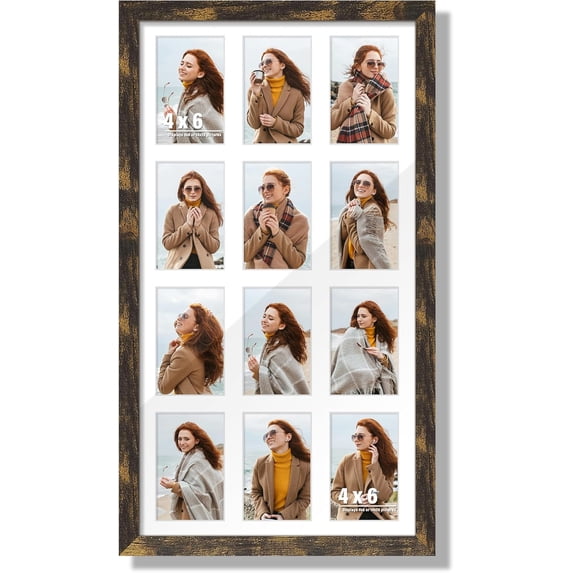 14x26 Collage Picture Frame 4x6 Collage Picture Frame Displays Twelve ...