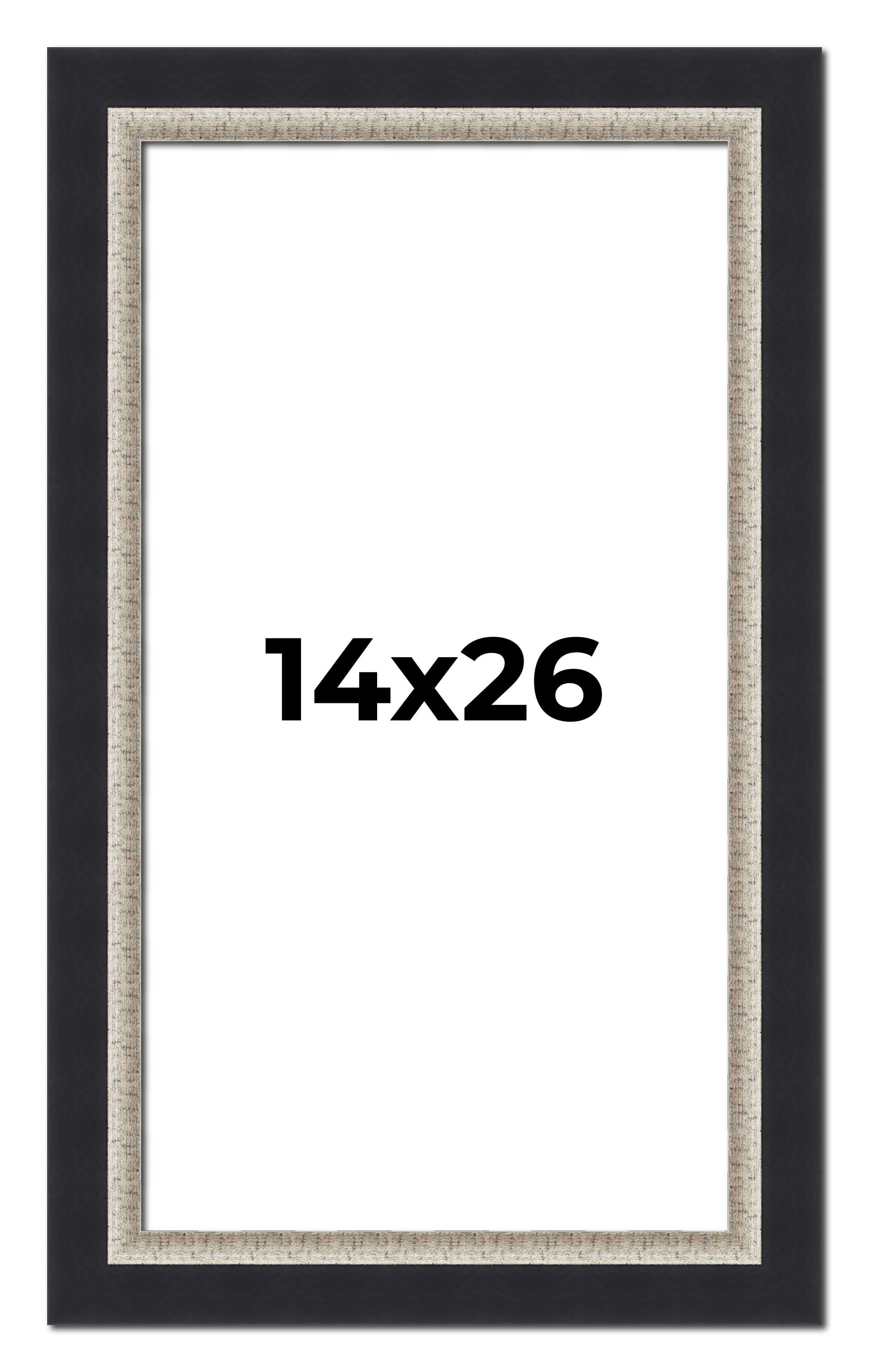 14x26 Frame Black Real Wood Picture Frame Width 2.25 Inches | Interior ...
