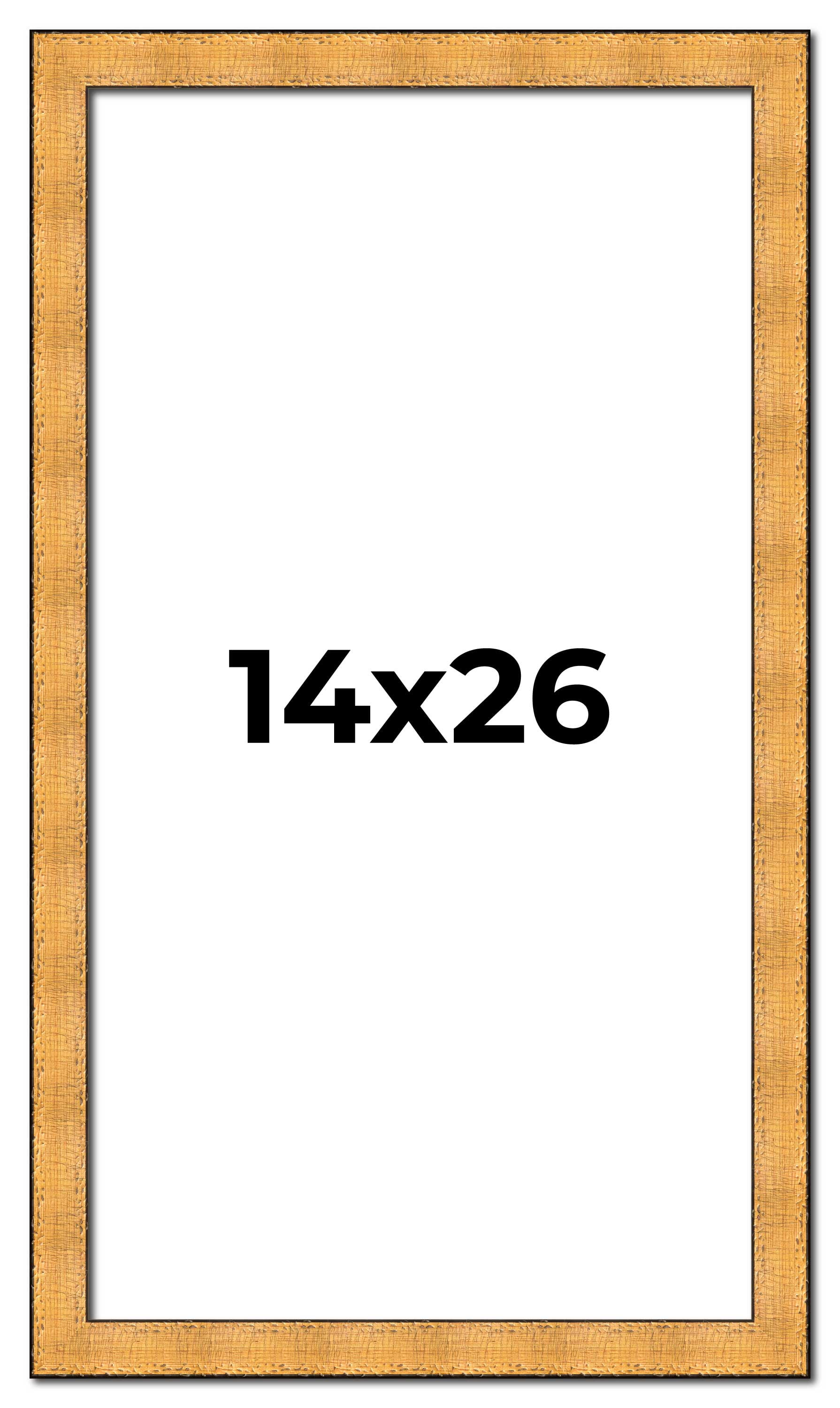 14x26 Frame Gold Rustic Solid Wood Picture Frame | 1.25 Inch Wide ...