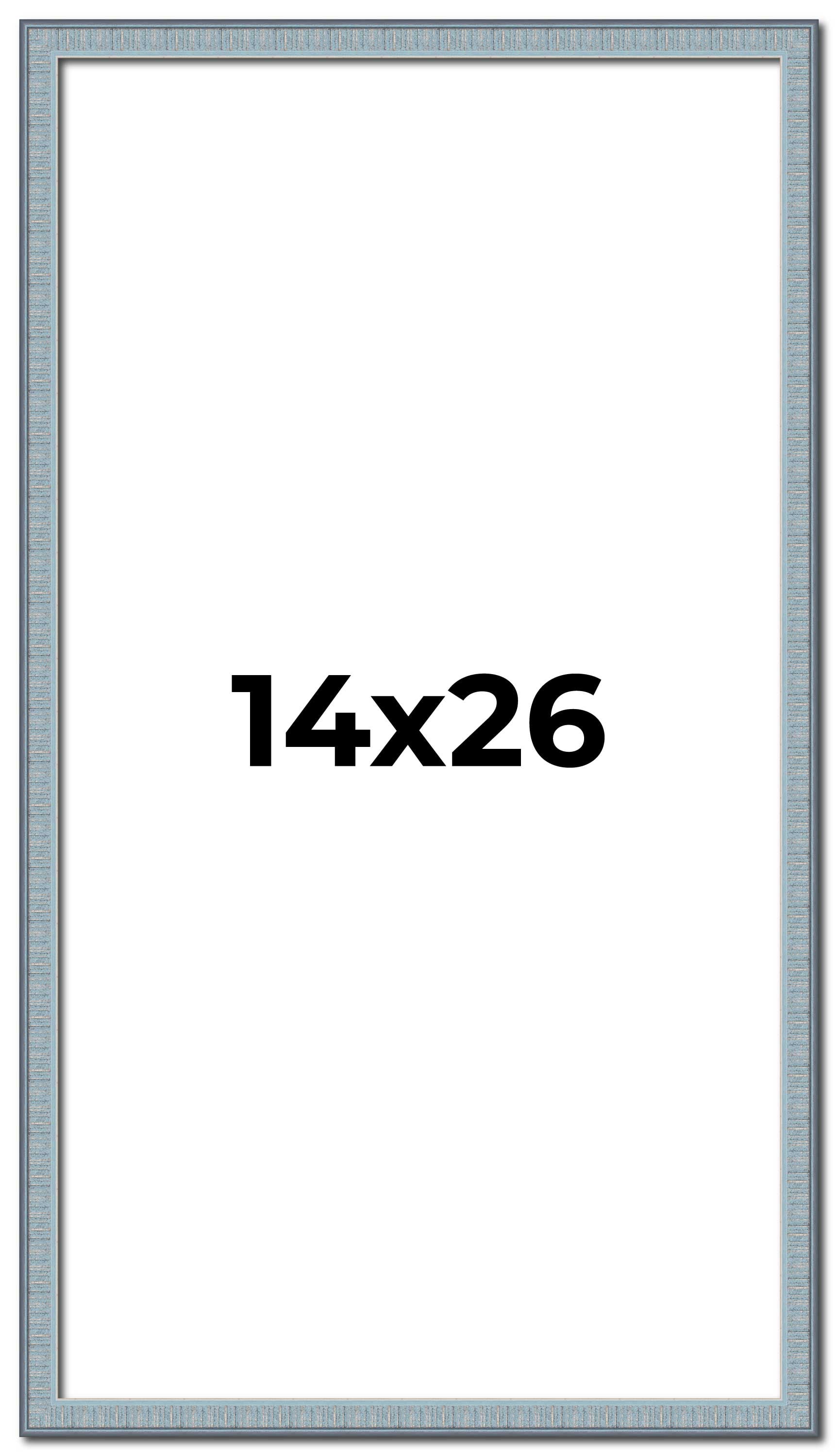 14x26 Frame Rustic Sky Blue Solid Wood Picture Frame | 0.75 Inch ...