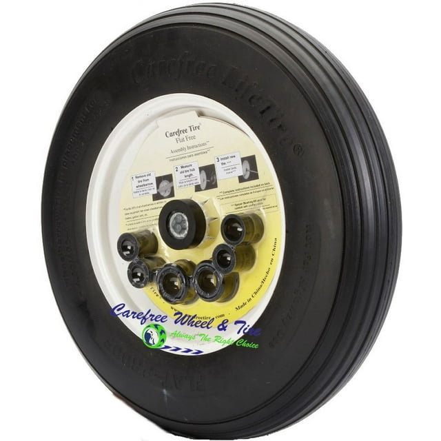 14x3 One Size Fits All â€“ Rib Tread Wheelbarrow Tire & Wheel Assembly ...