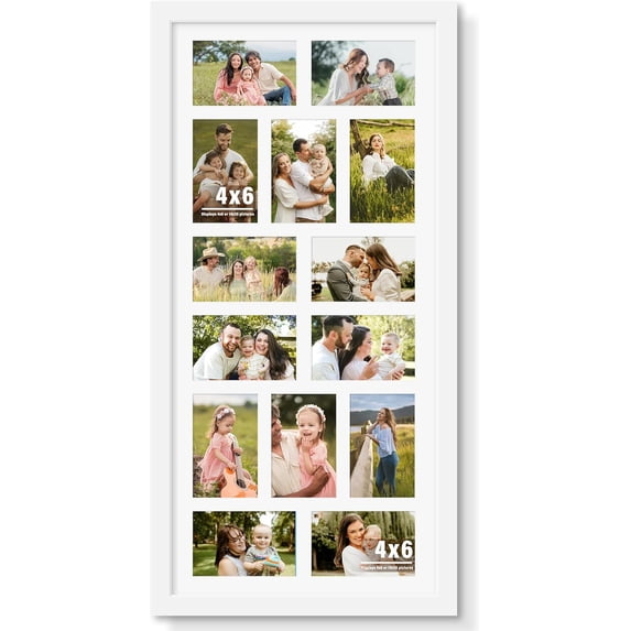 14x30 Picture Frame 4x6 Collage Picture Frame Displays Fourteen 4x6 ...