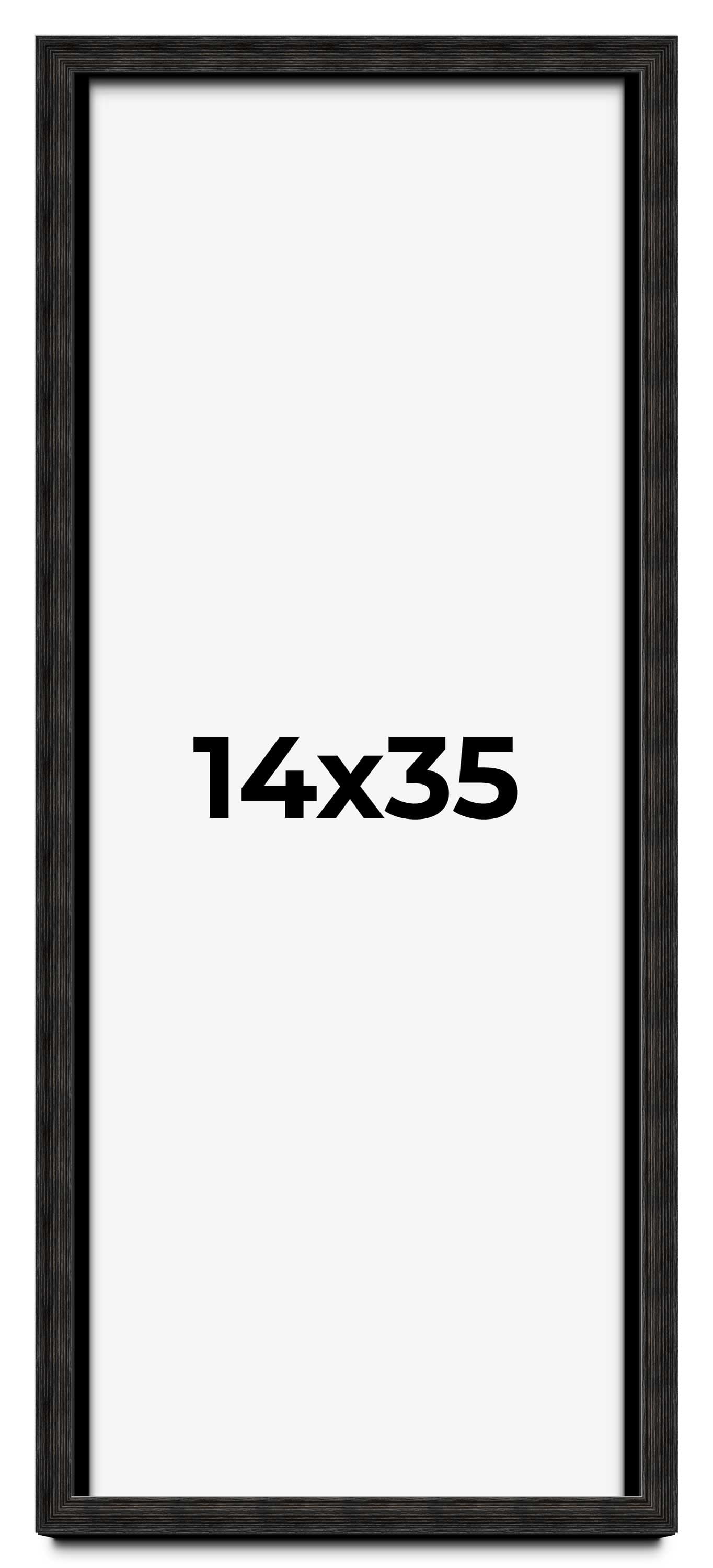 14x35 Shadow Box Black Rustic Barnwood Display Frame | 1.125 Inch Deep ...