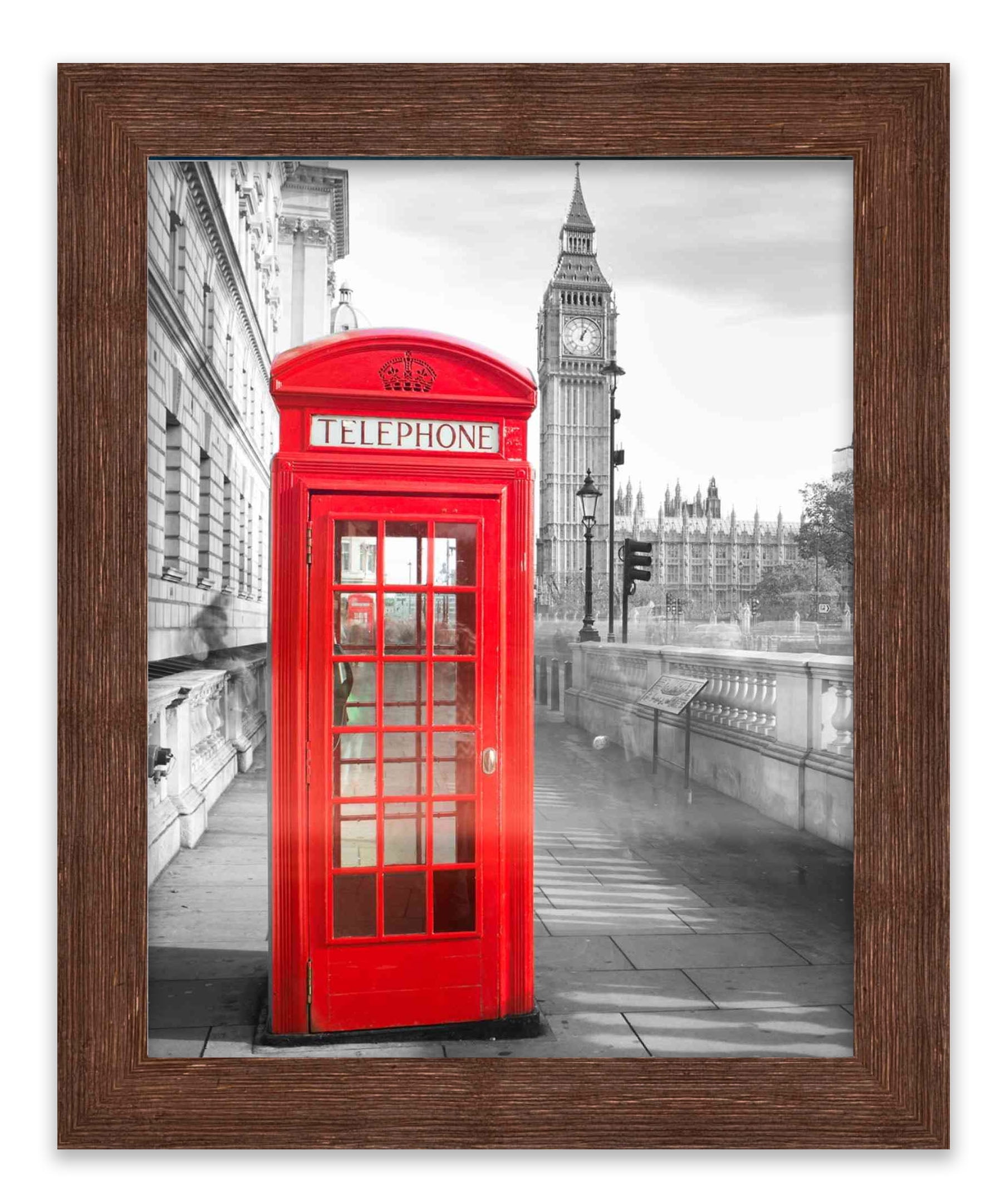 14x36 Frame Brown Barnwood Picture Frame - Modern Photo Frame Includes ...