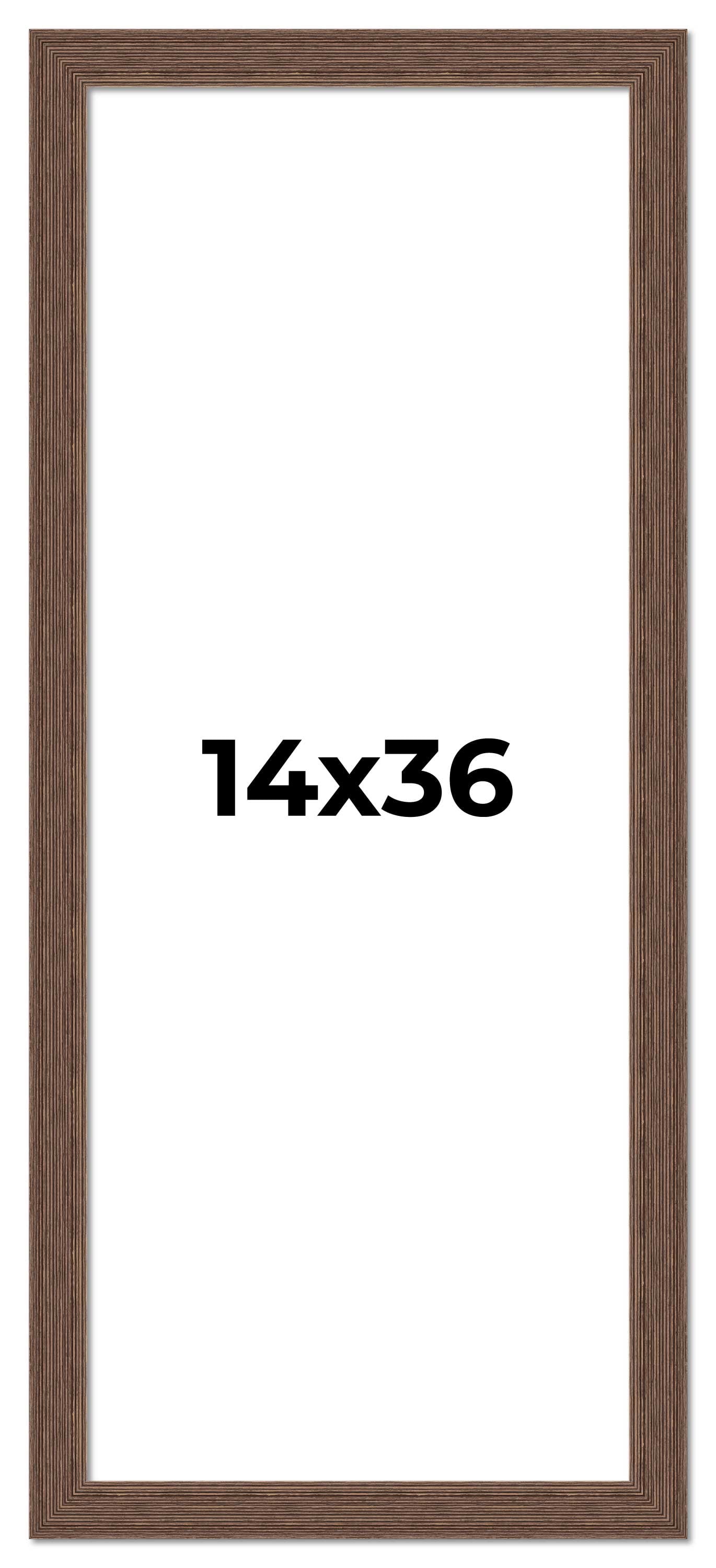 14x36 Frame Brown Distressed Barnwood Picture Frame | Rustic Farmhouse ...