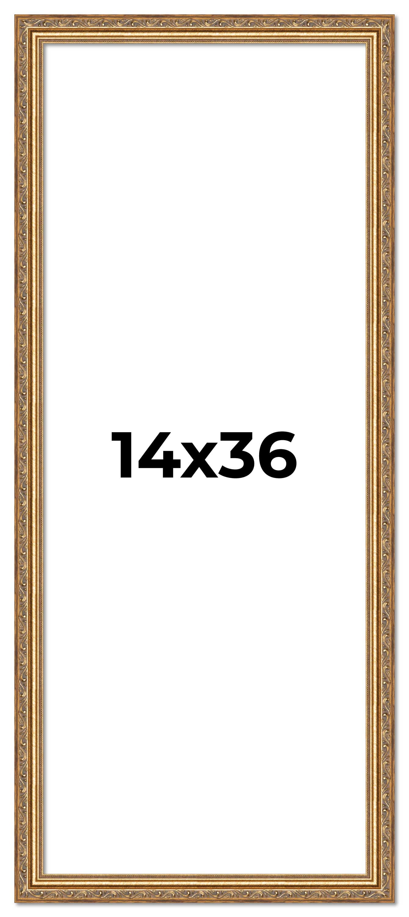 14x36 Frame Gold Solid Wood Picture Frame Width 1.25 Inches | Interior ...