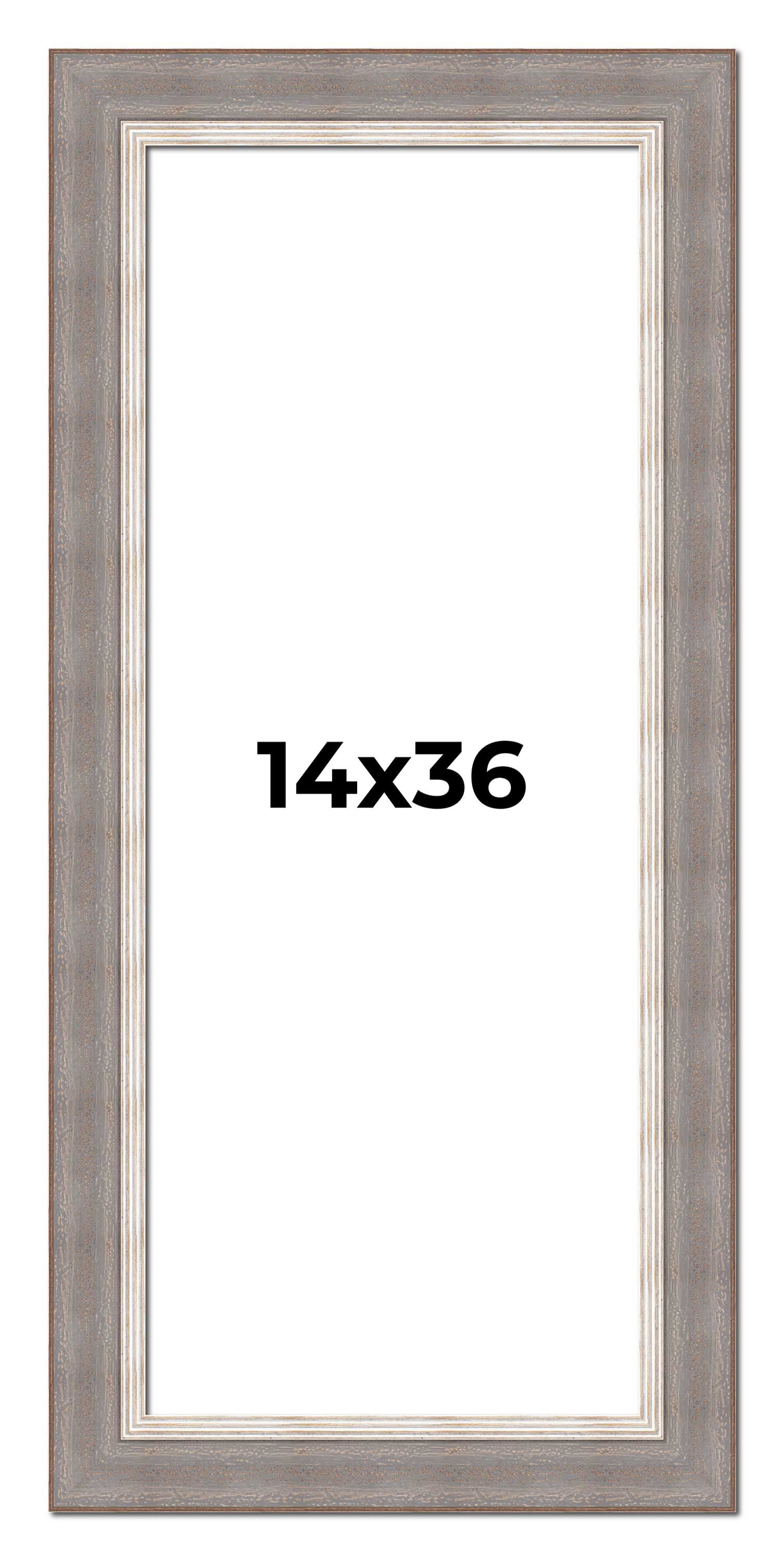 14x36 Frame Grey Real Wood Picture Frame Width 2.75 Inches | Interior ...