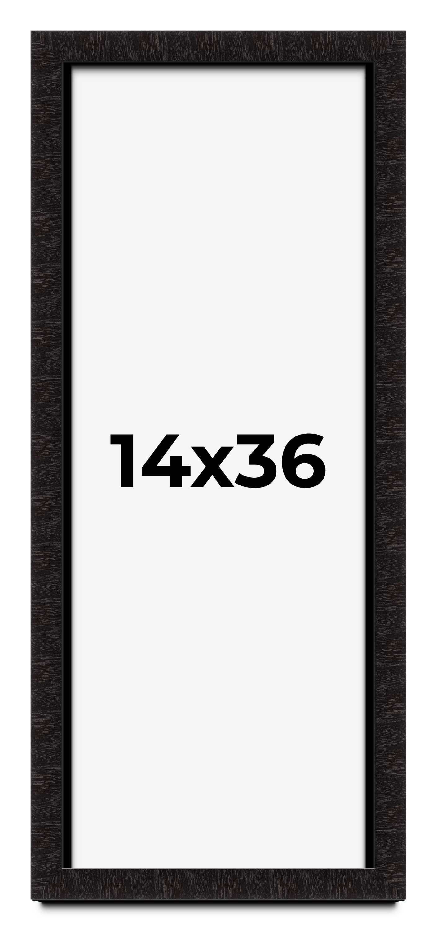 14x36 Shadow Box Black Solid Wood Display Picture Frame | 1 Inch Rabbet ...