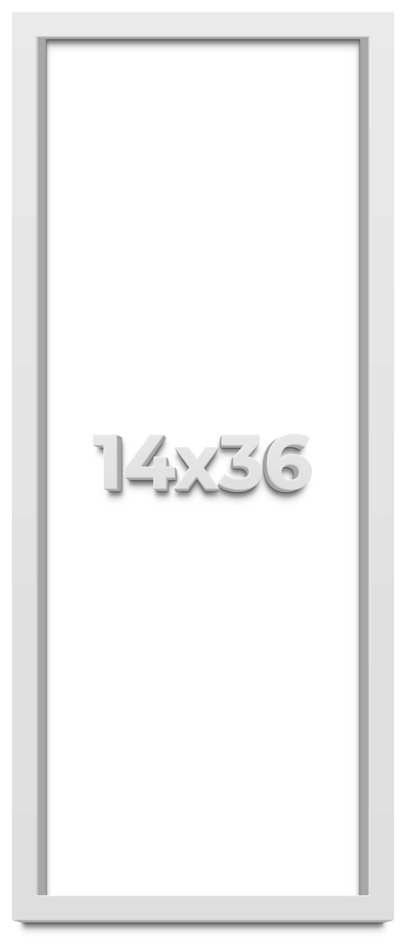 14x36 Shadow Box High Gloss White Display Frame | 1.625 Inches Deep | 1 ...