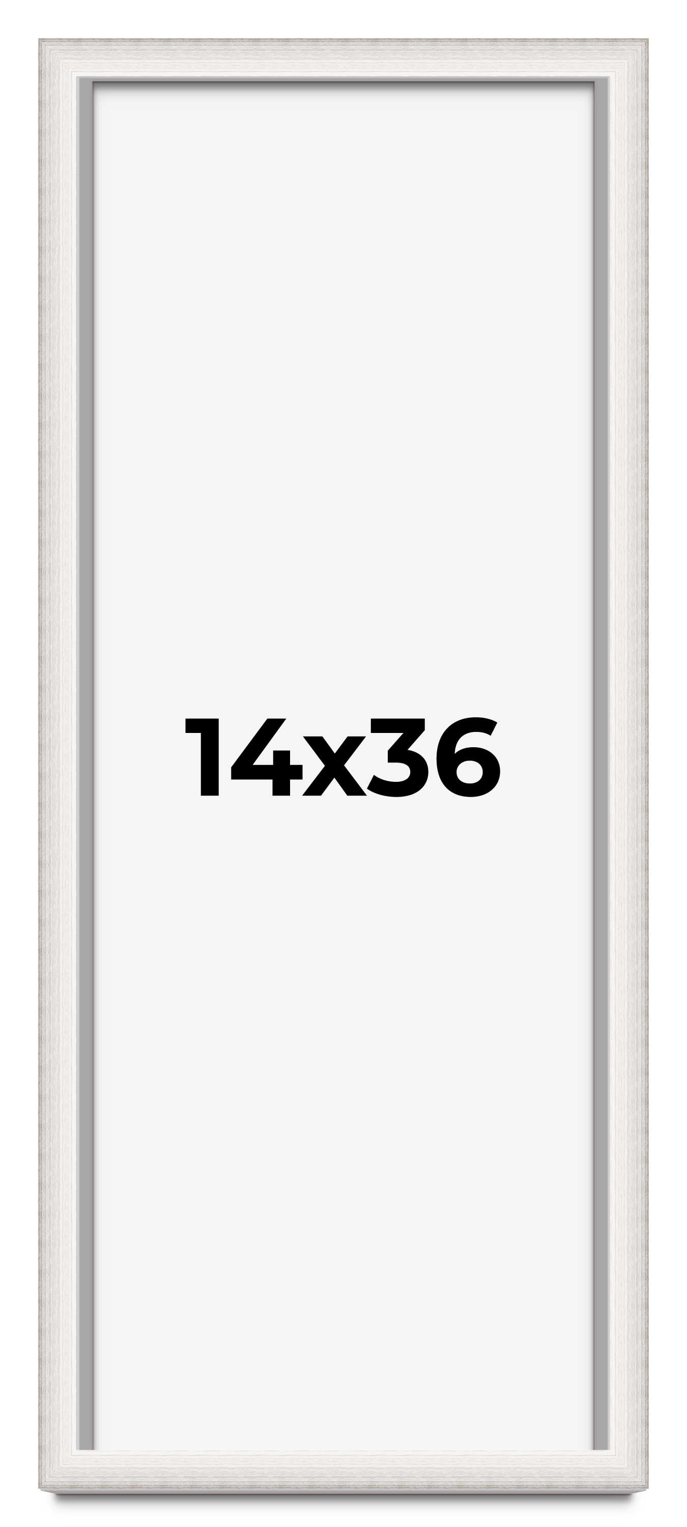 14x36 Shadow Box Silver Brushed Striped Display Frame | 1.625 Inches ...