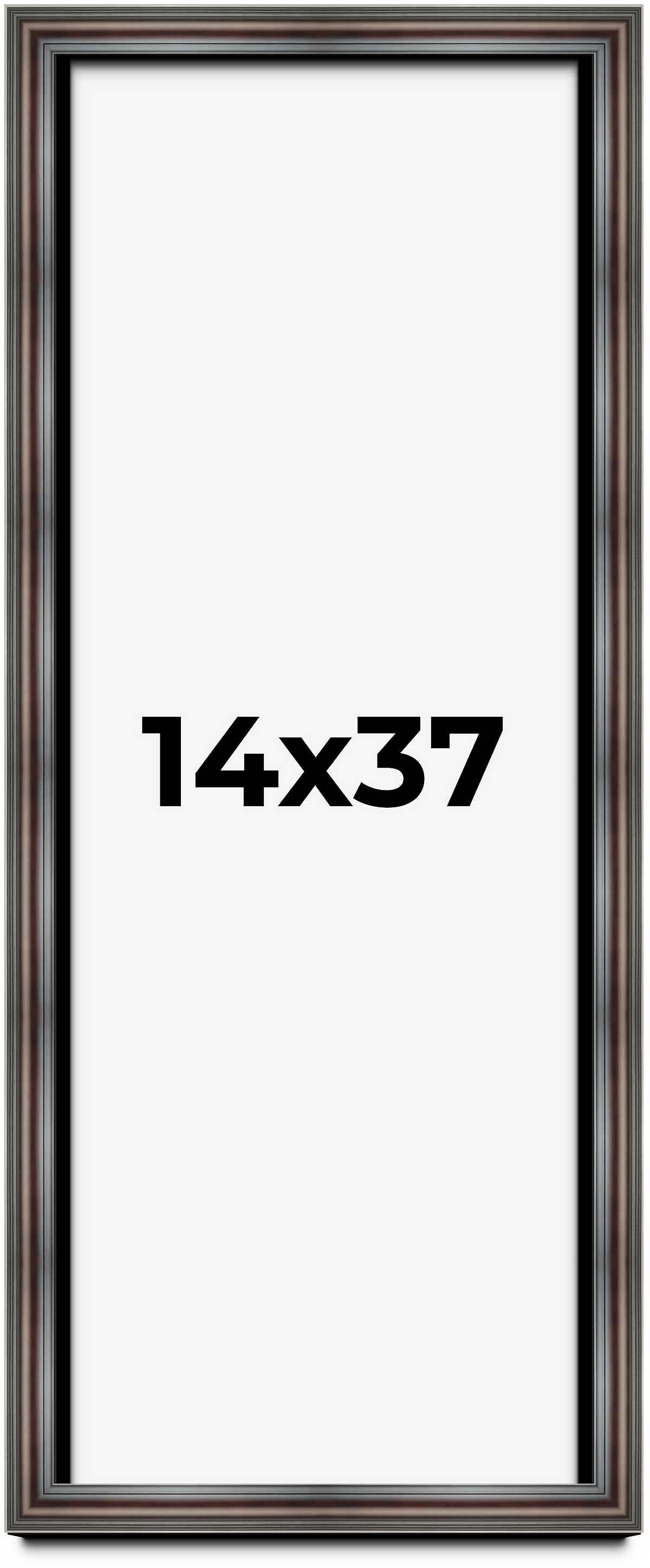 14x37 Shadow Box Frame Brown Cherry | 2.625 Inches Deep Pine Wood ...