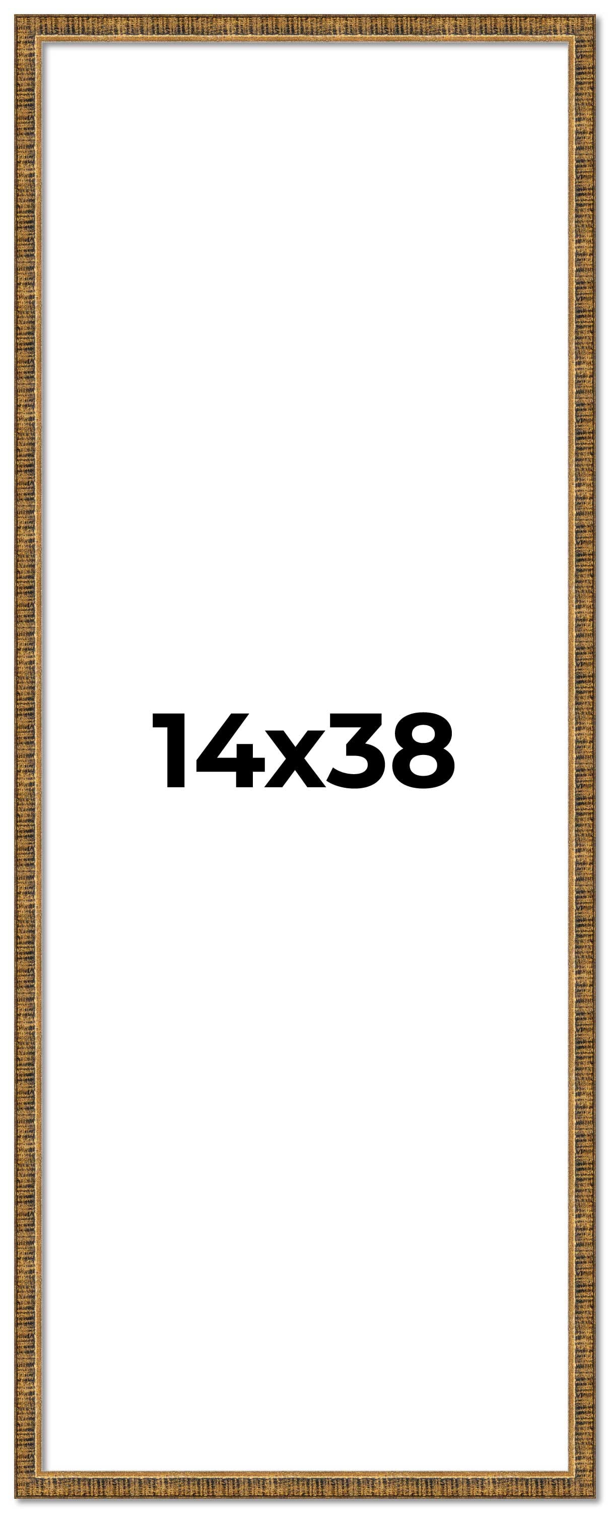 14x38 Frame Gold Solid Wood Picture Frame - Complete Modern Photo Frame ...