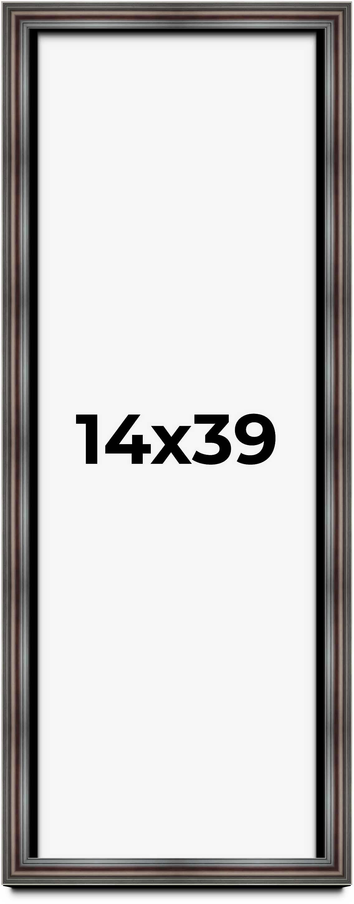 14x39 Shadow Box Frame Brown Cherry | 2.625 Inches Deep Pine Wood ...