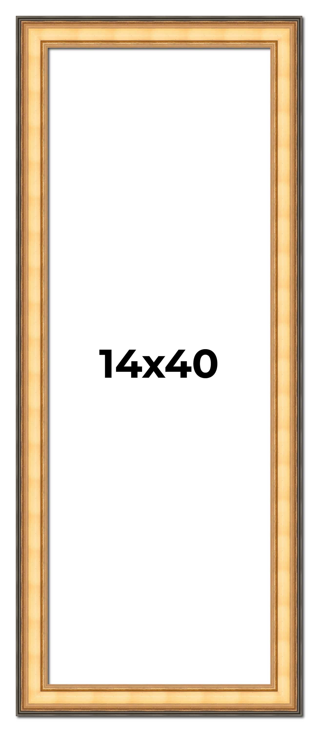 14x40 Frame Gold Plein Aire Solid Wood Picture Frame Width 2 Inches ...