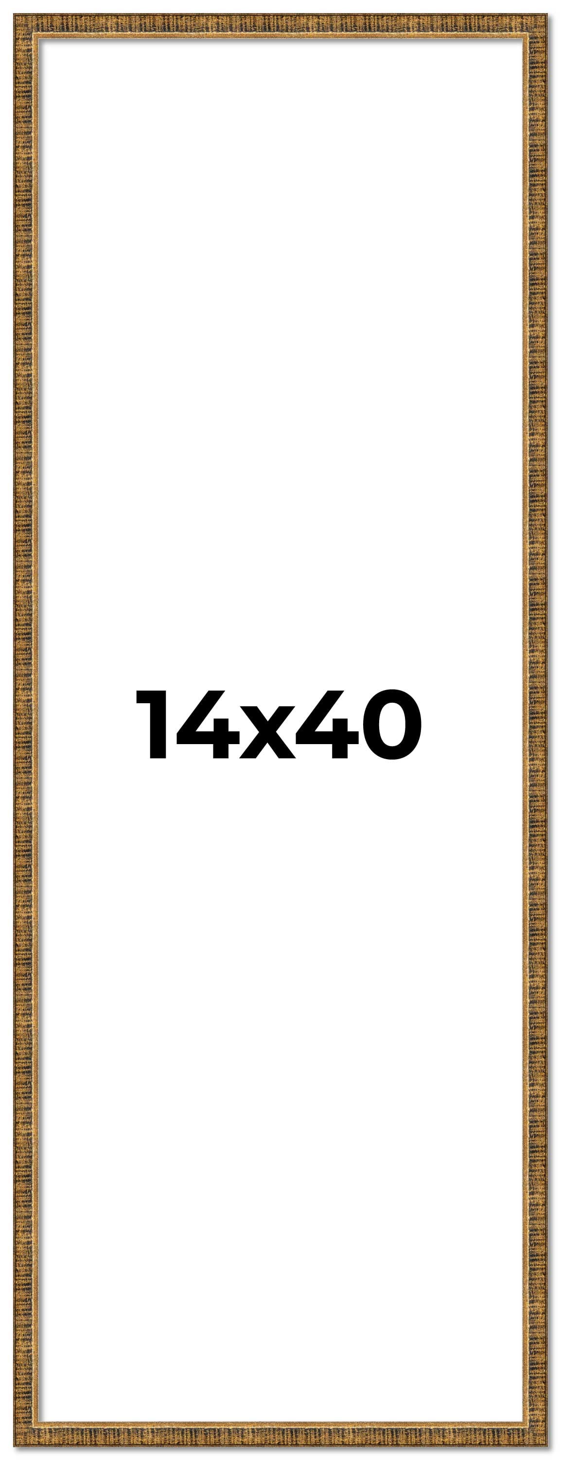 14x40 Frame Gold Solid Wood Picture Frame - Complete Modern Photo Frame ...