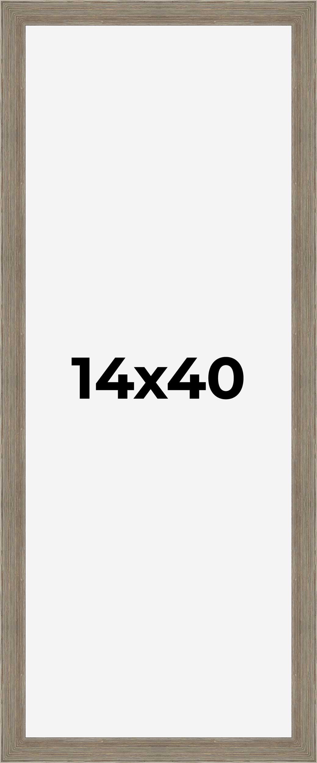 14x40 Frame Gray Barnwood Rustic Solid Wood Picture Frame | 1.5 Inch ...