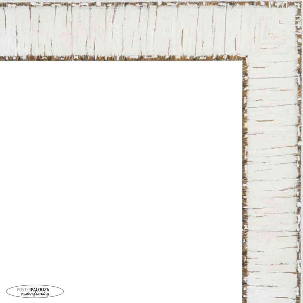 14x40 Ornate White Picture Frame - UV Acrylic, Foam Board Backing ...