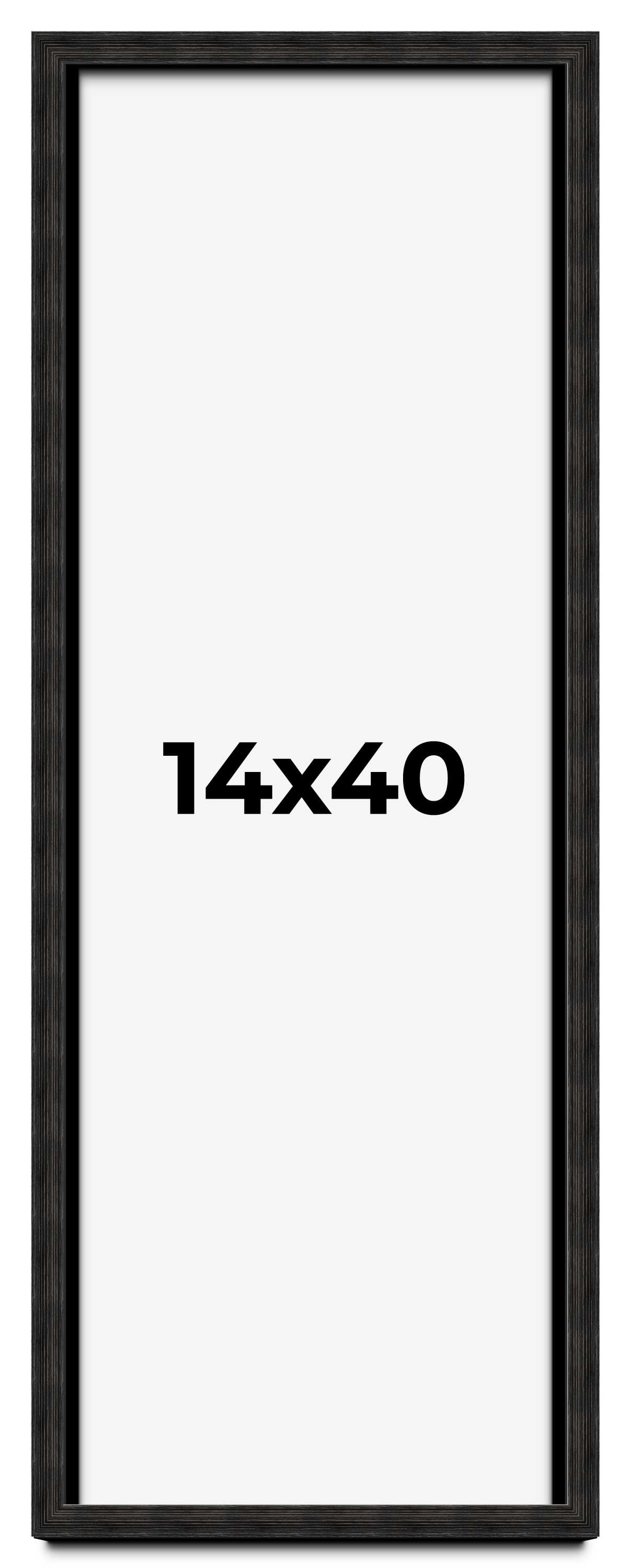 14x40 Shadow Box Black Rustic Barnwood Display Frame | 1.125 Inch Deep ...