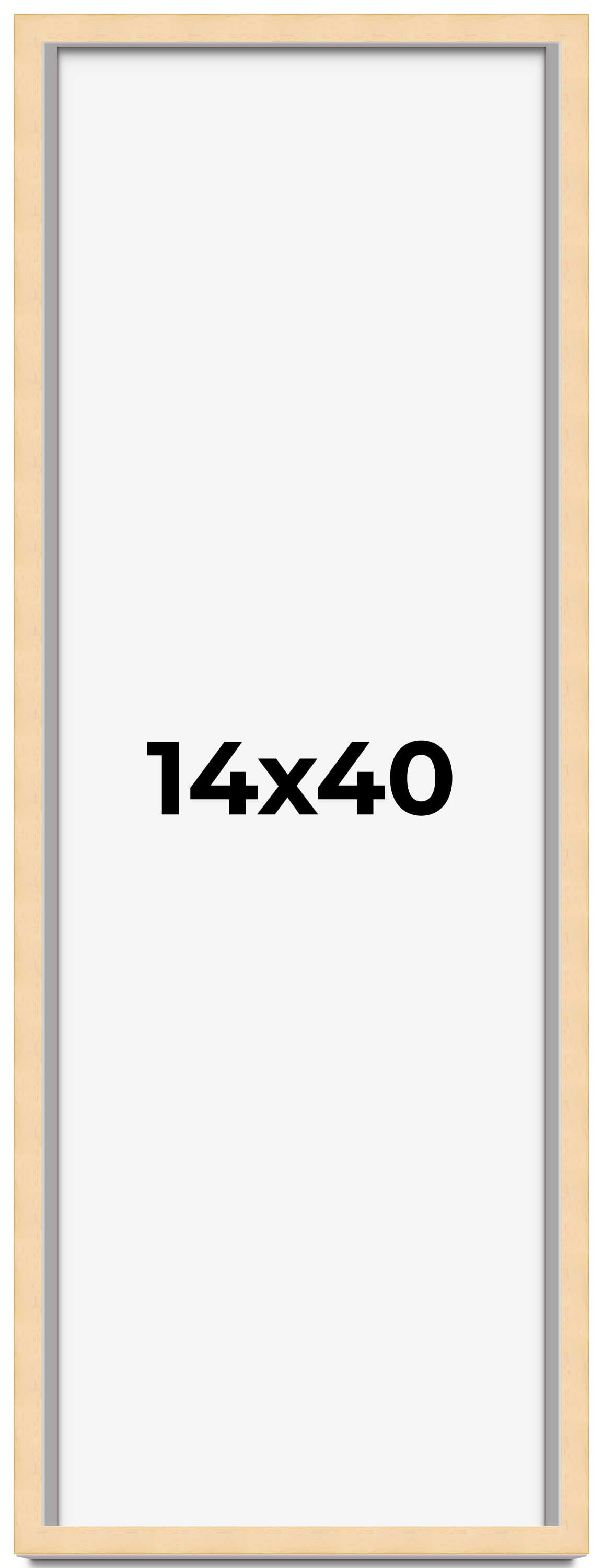 14x40 Shadow Box Frame Brown | 0.875 Inches Deep Real Wood Contemporary ...