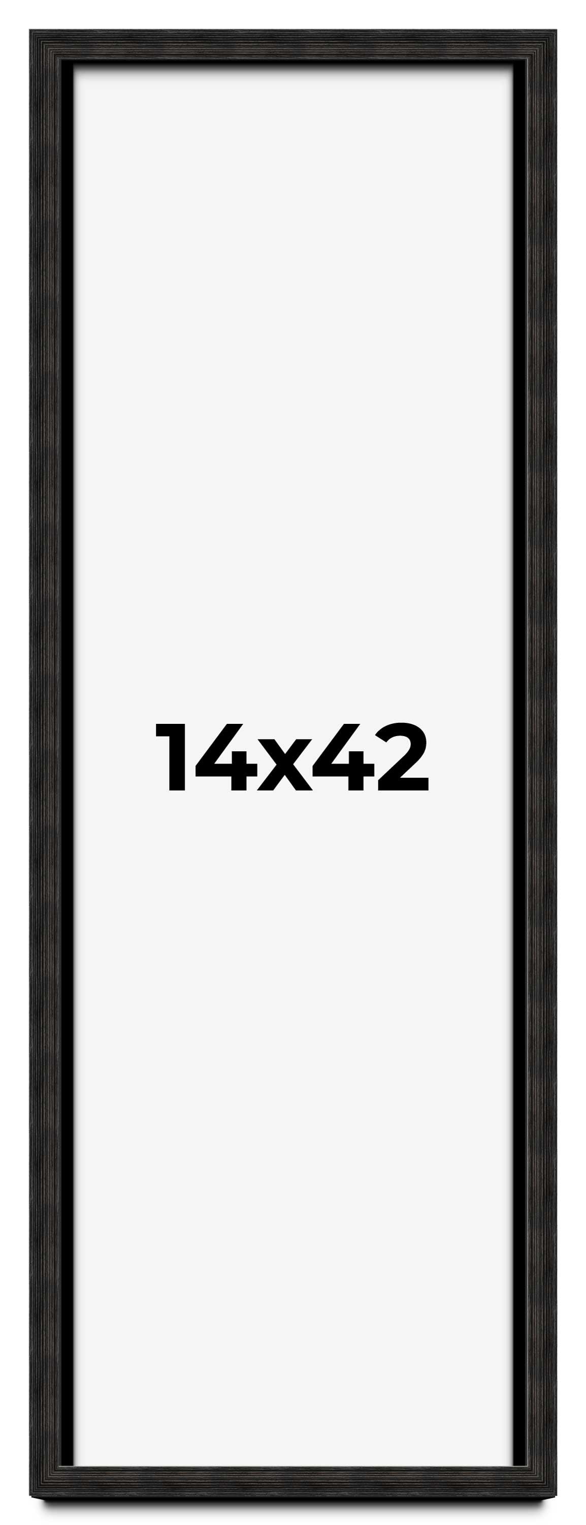 14x42 Shadow Box Black Rustic Barnwood Display Frame | 1.125 Inch Deep ...