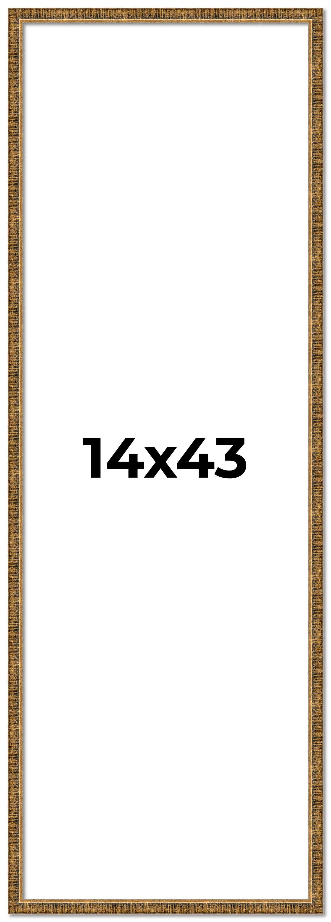 14x43 Frame Gold Solid Wood Picture Frame - Complete Modern Photo Frame ...