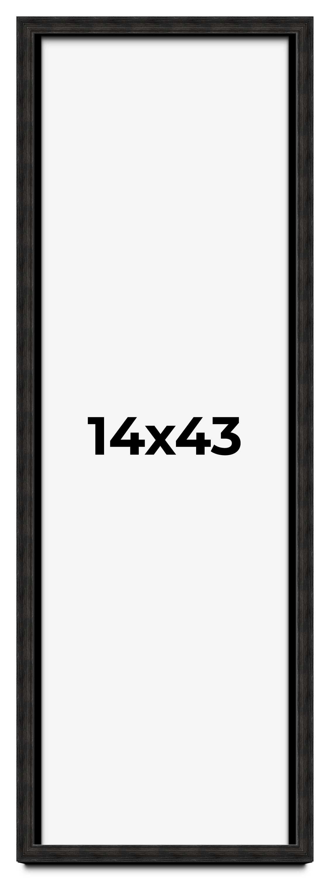 14x43 Shadow Box Black Rustic Barnwood Display Frame | 1.125 Inch Deep ...