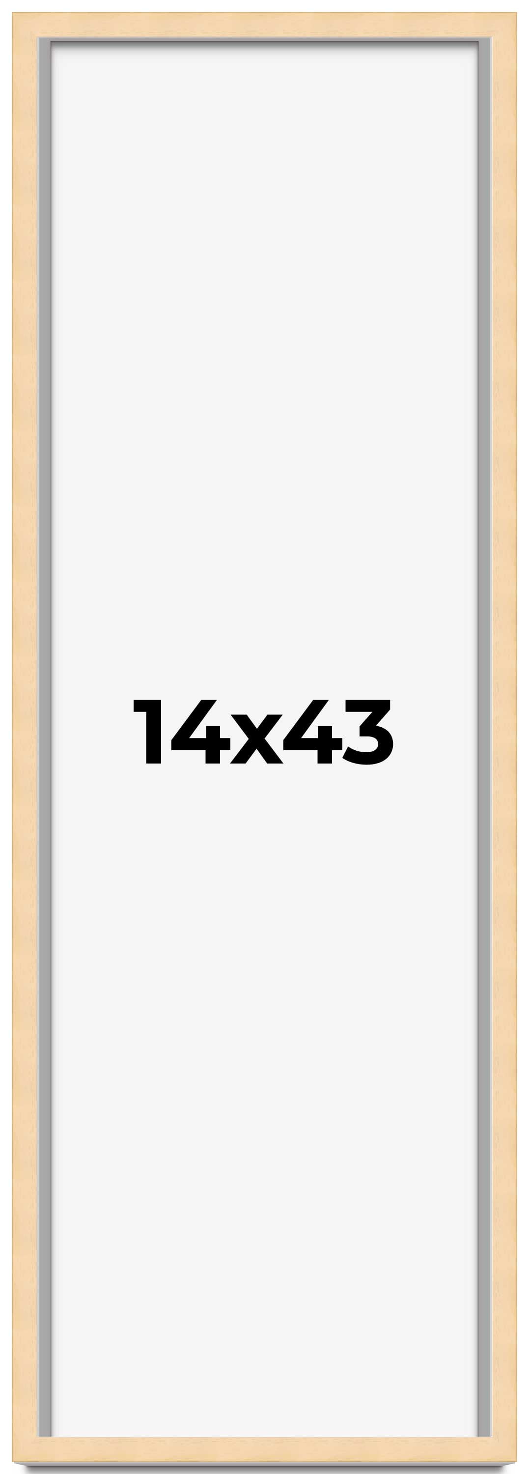 14x43 Shadow Box Frame Brown | 0.875 Inches Deep Real Wood Contemporary ...
