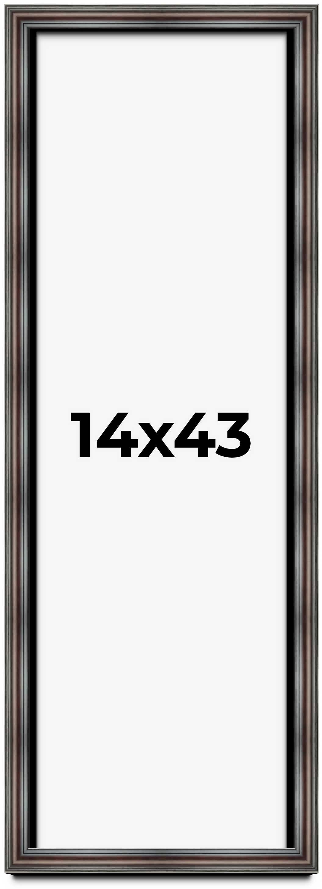 14x43 Shadow Box Frame Brown Cherry | 2.625 Inches Deep Pine Wood ...