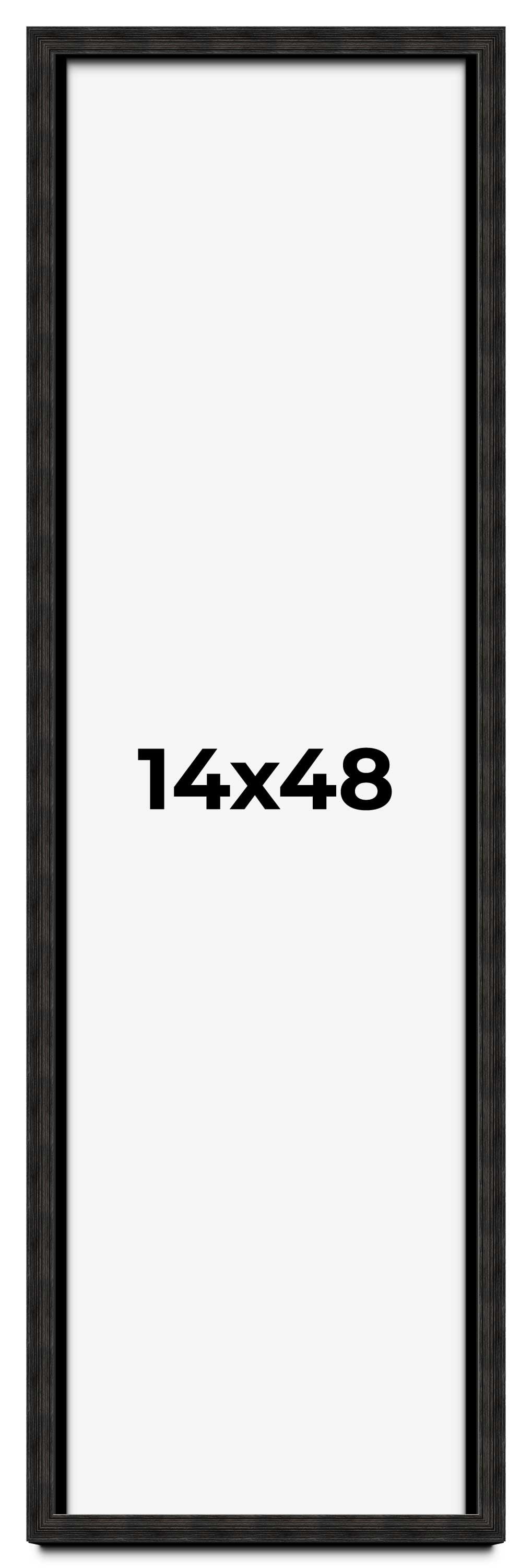 14x48 Shadow Box Black Rustic Barnwood Display Frame | 1.125 Inch Deep ...