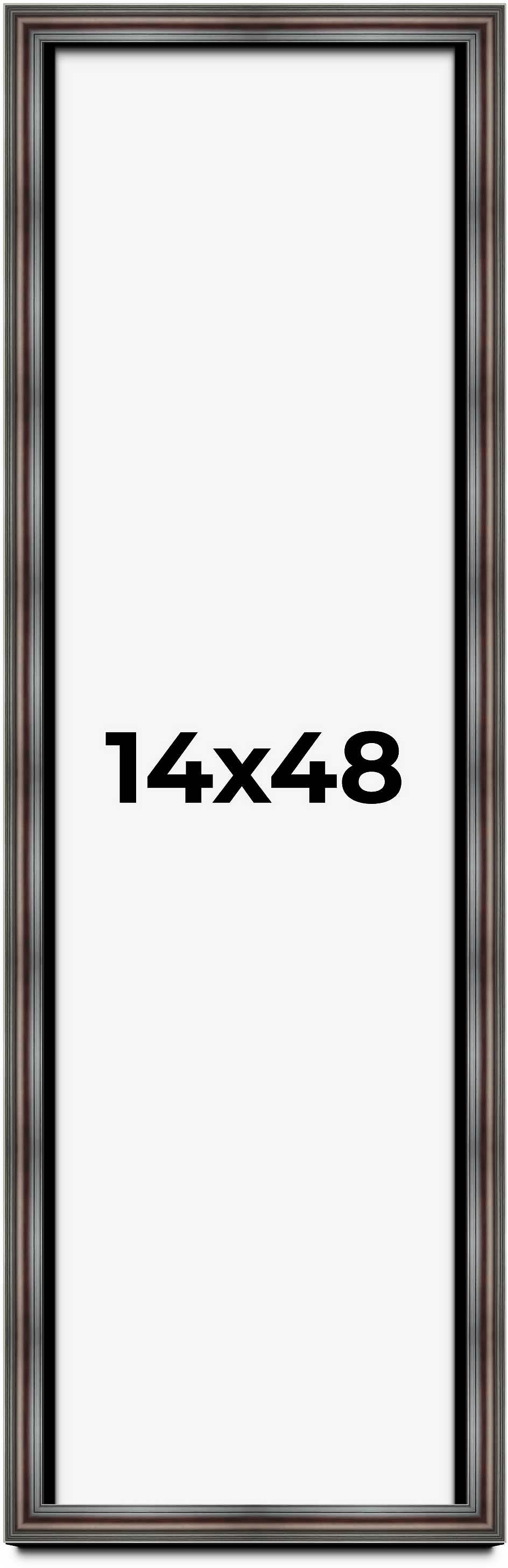 14x48 Shadow Box Frame Brown Cherry | 2.625 Inches Deep Pine Wood ...